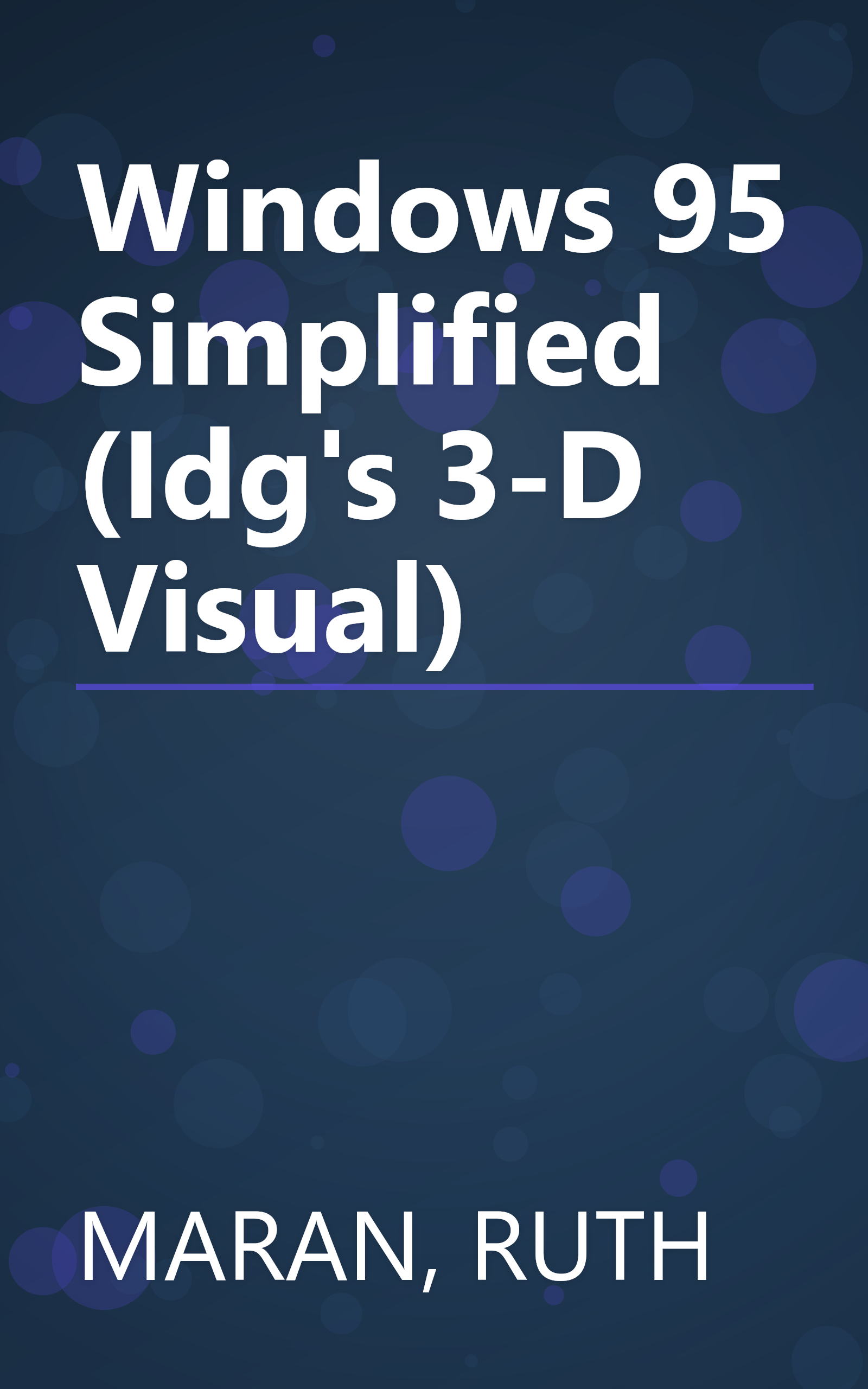 Windows 95 Simplified (Idg's 3-D Visual) book cover