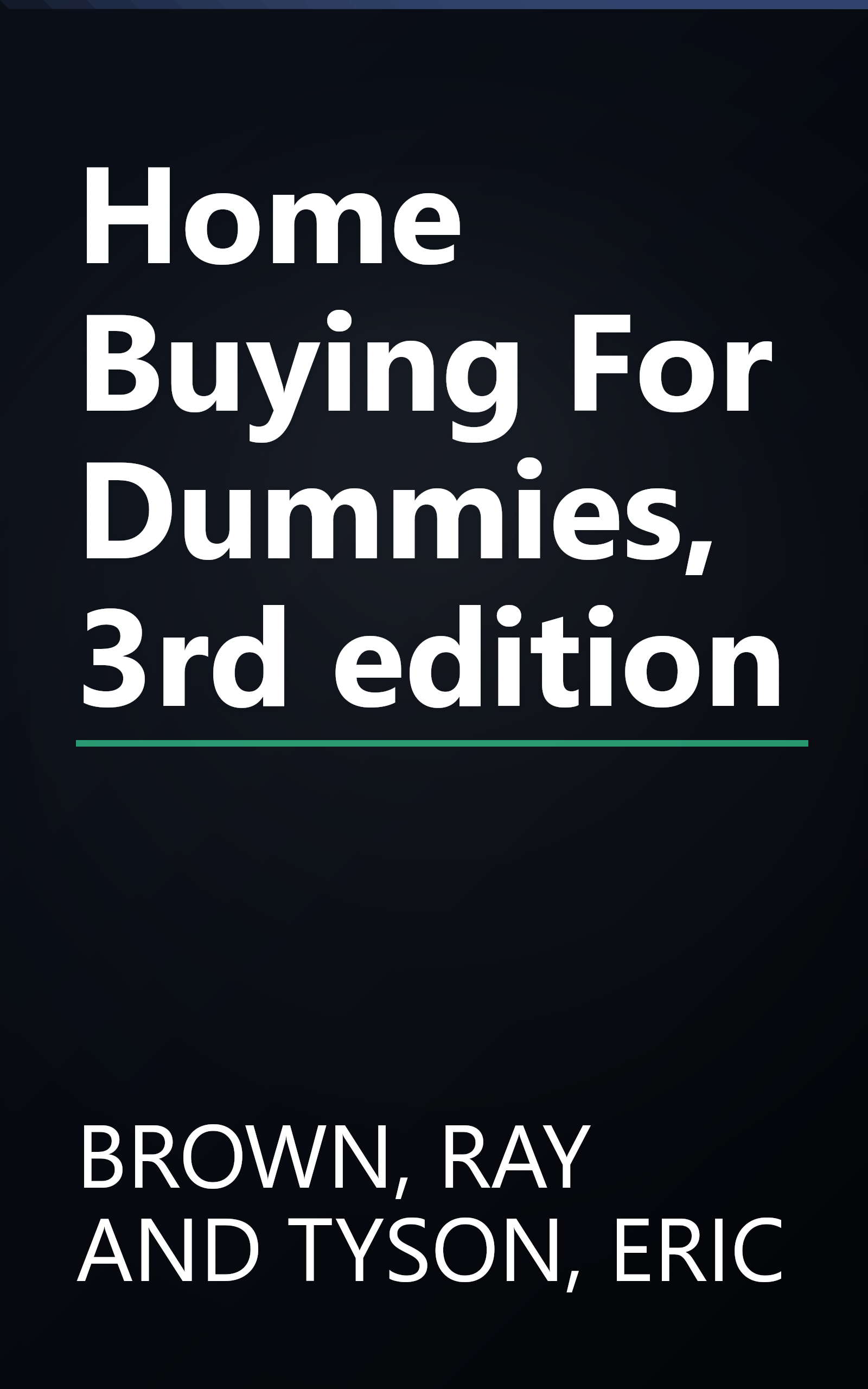 Home Buying For Dummies, 3rd edition book cover