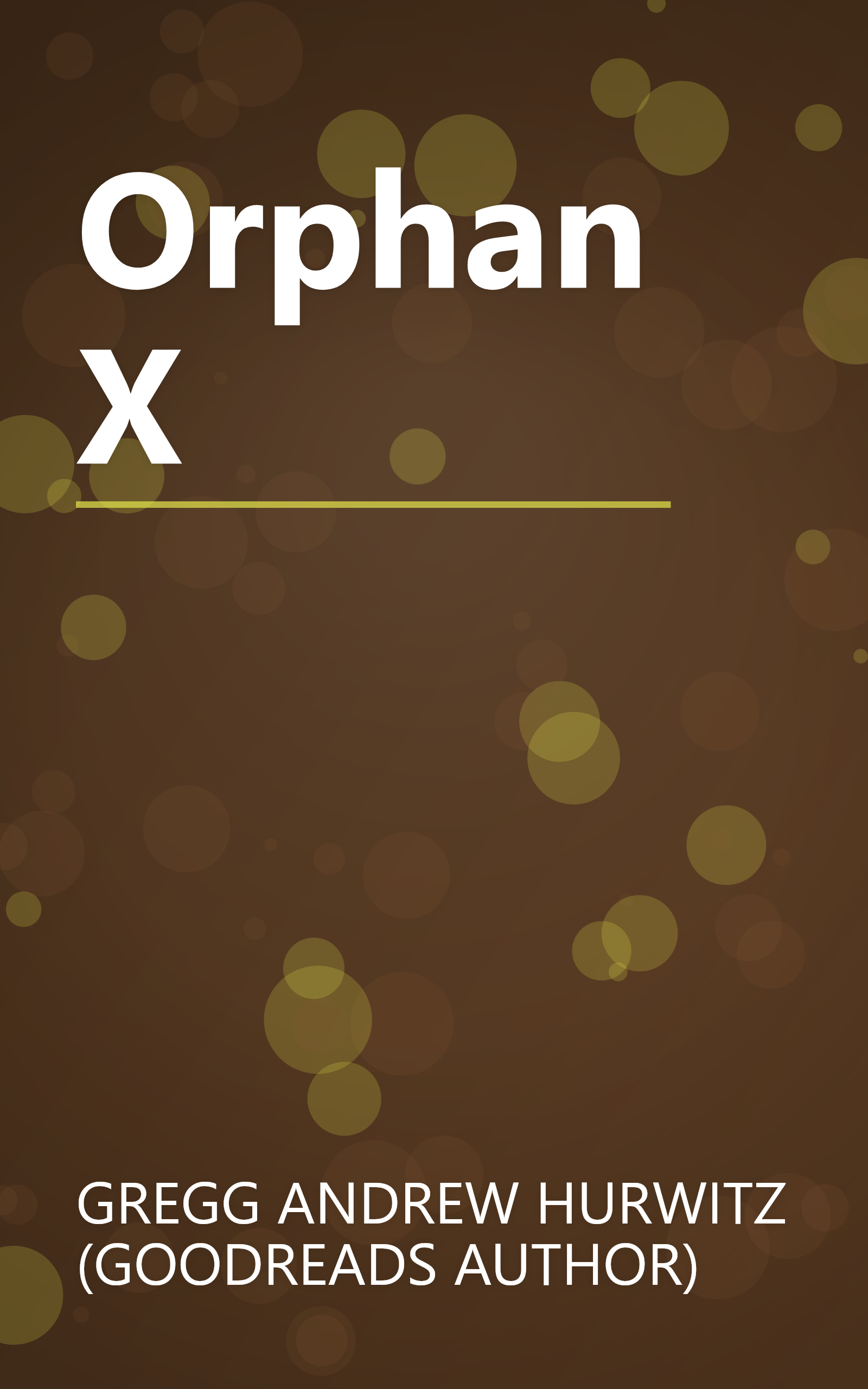 Orphan X book cover