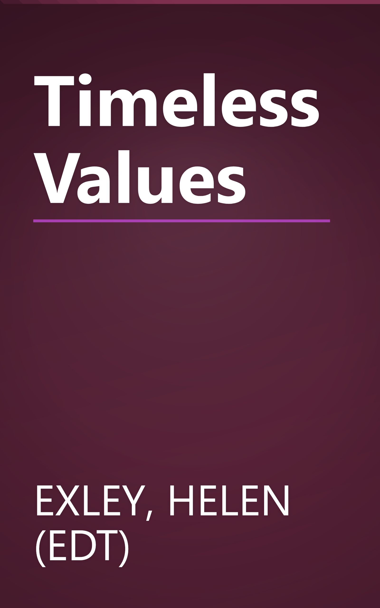 Timeless Values book cover