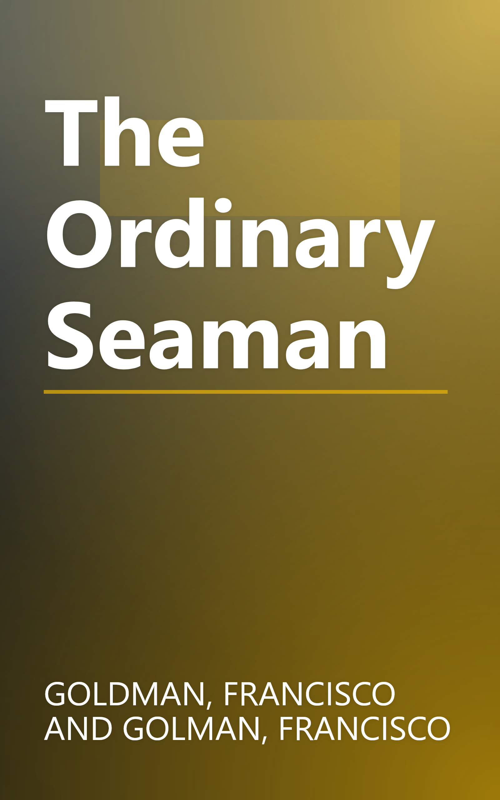 The Ordinary Seaman book cover