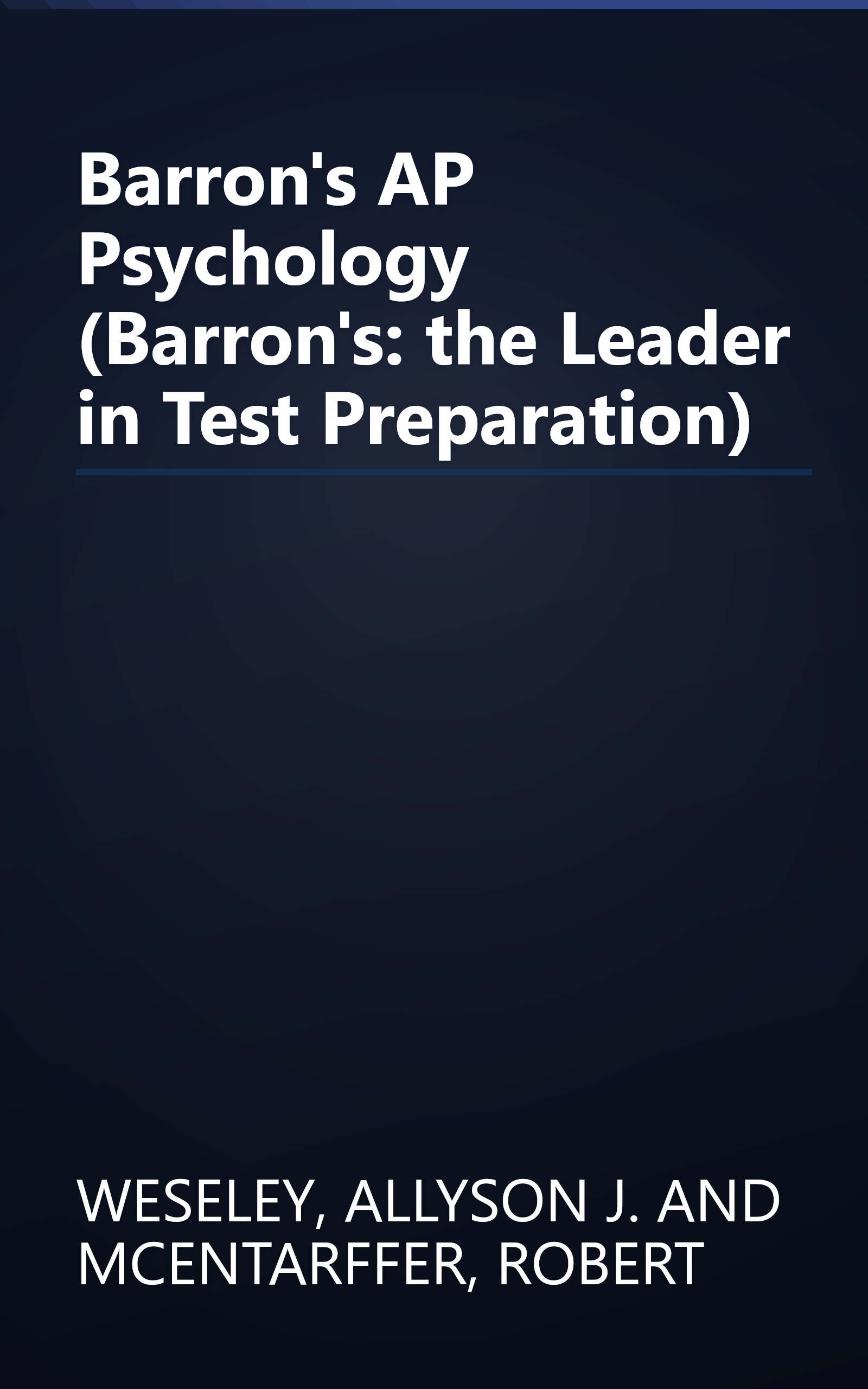 Barron's AP Psychology (Barron's: the Leader in Test Preparation) book cover
