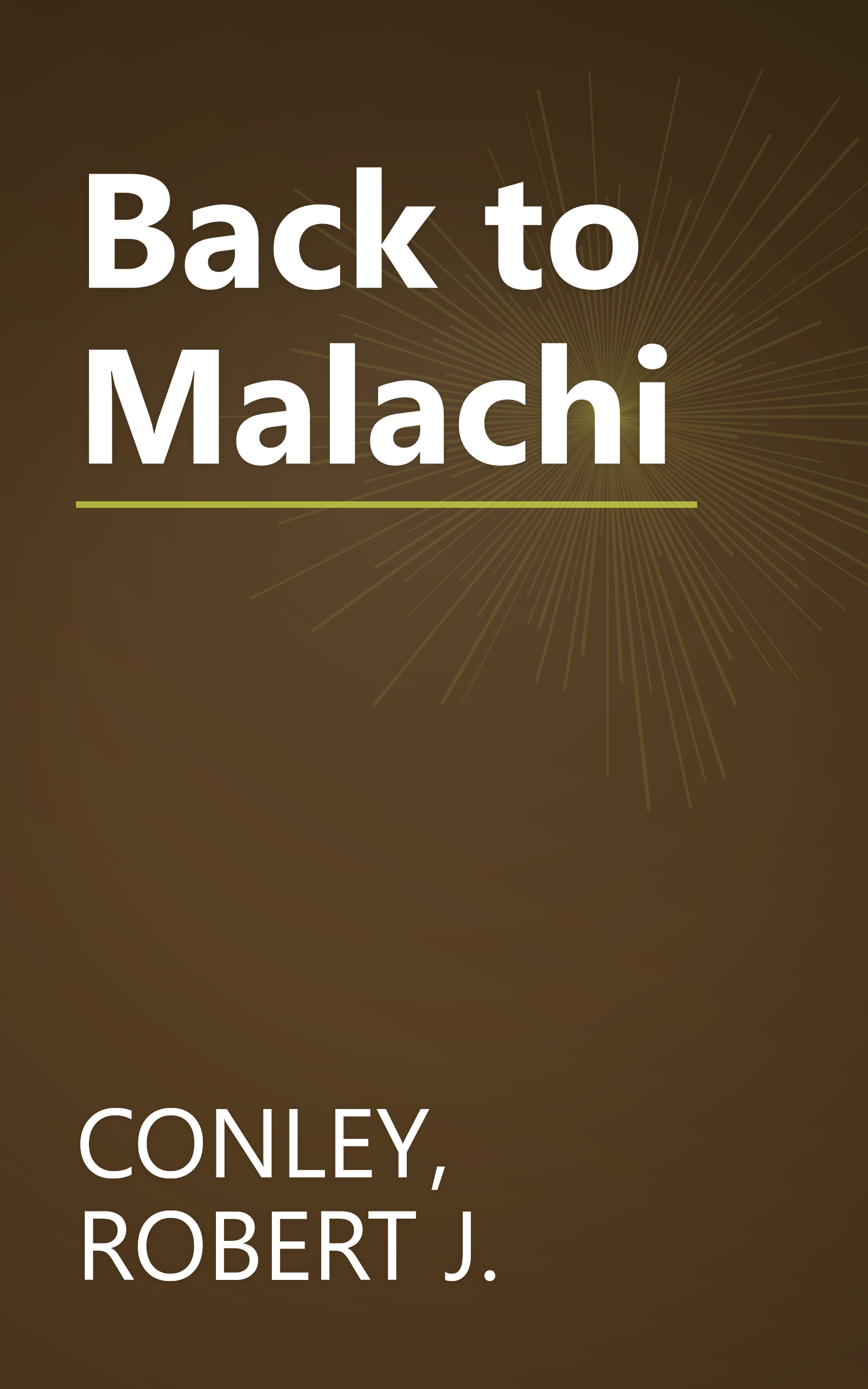 Back to Malachi book cover