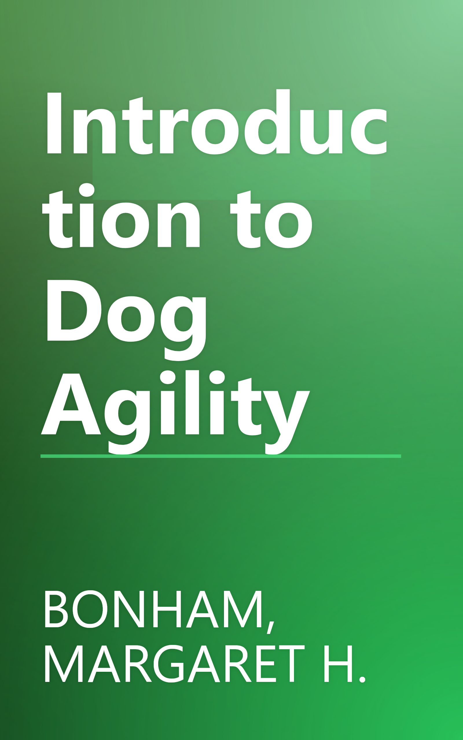 Introduction to Dog Agility book cover