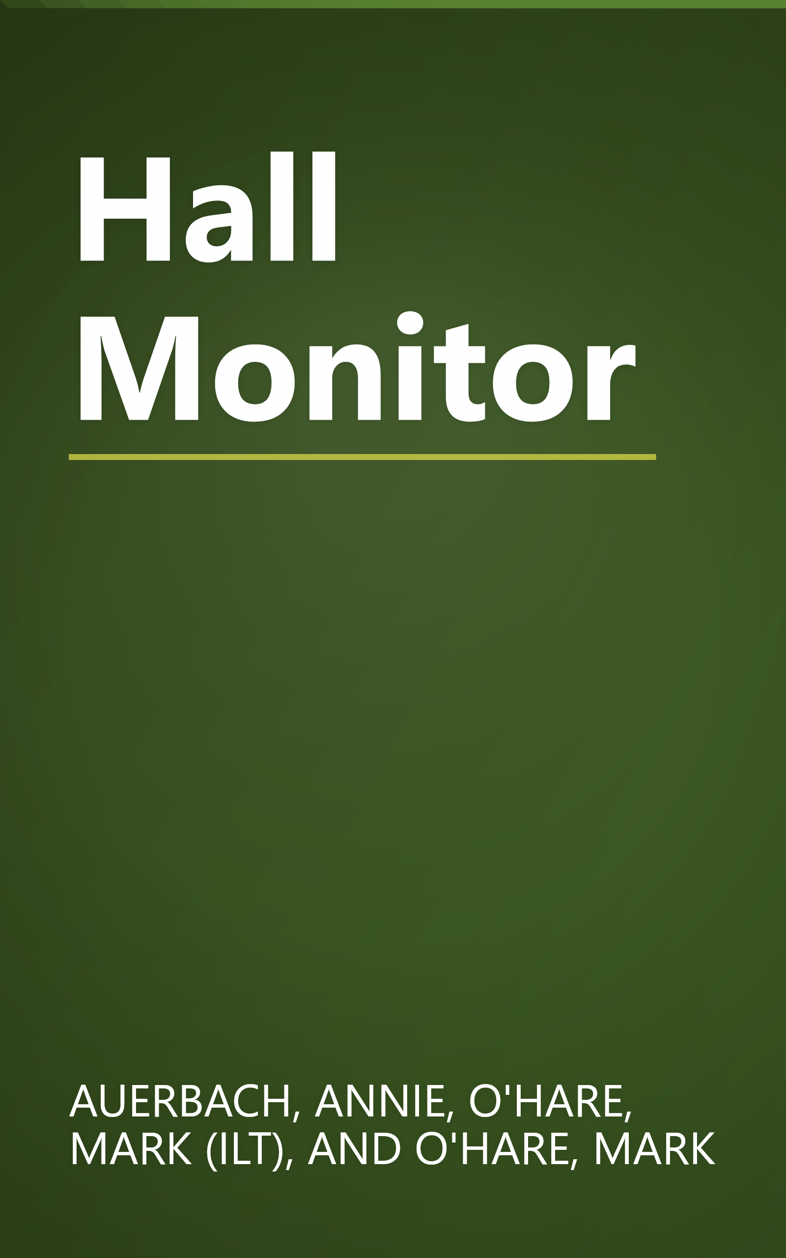 Hall Monitor book cover