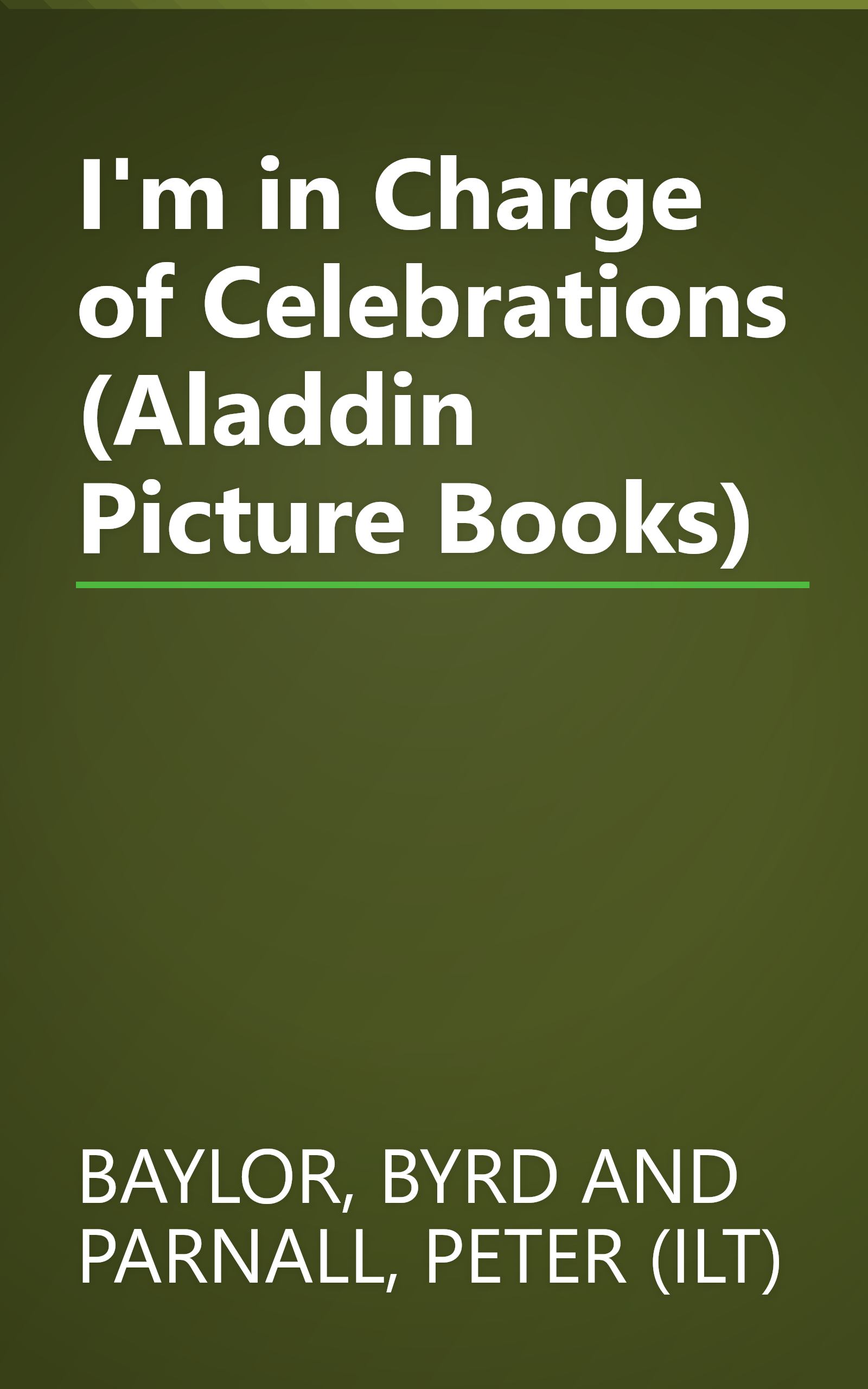 I'm in Charge of Celebrations (Aladdin Picture Books) book cover