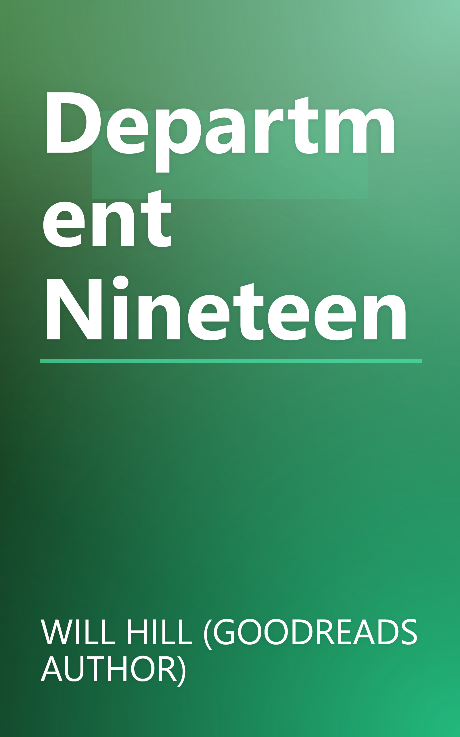 Department Nineteen book cover