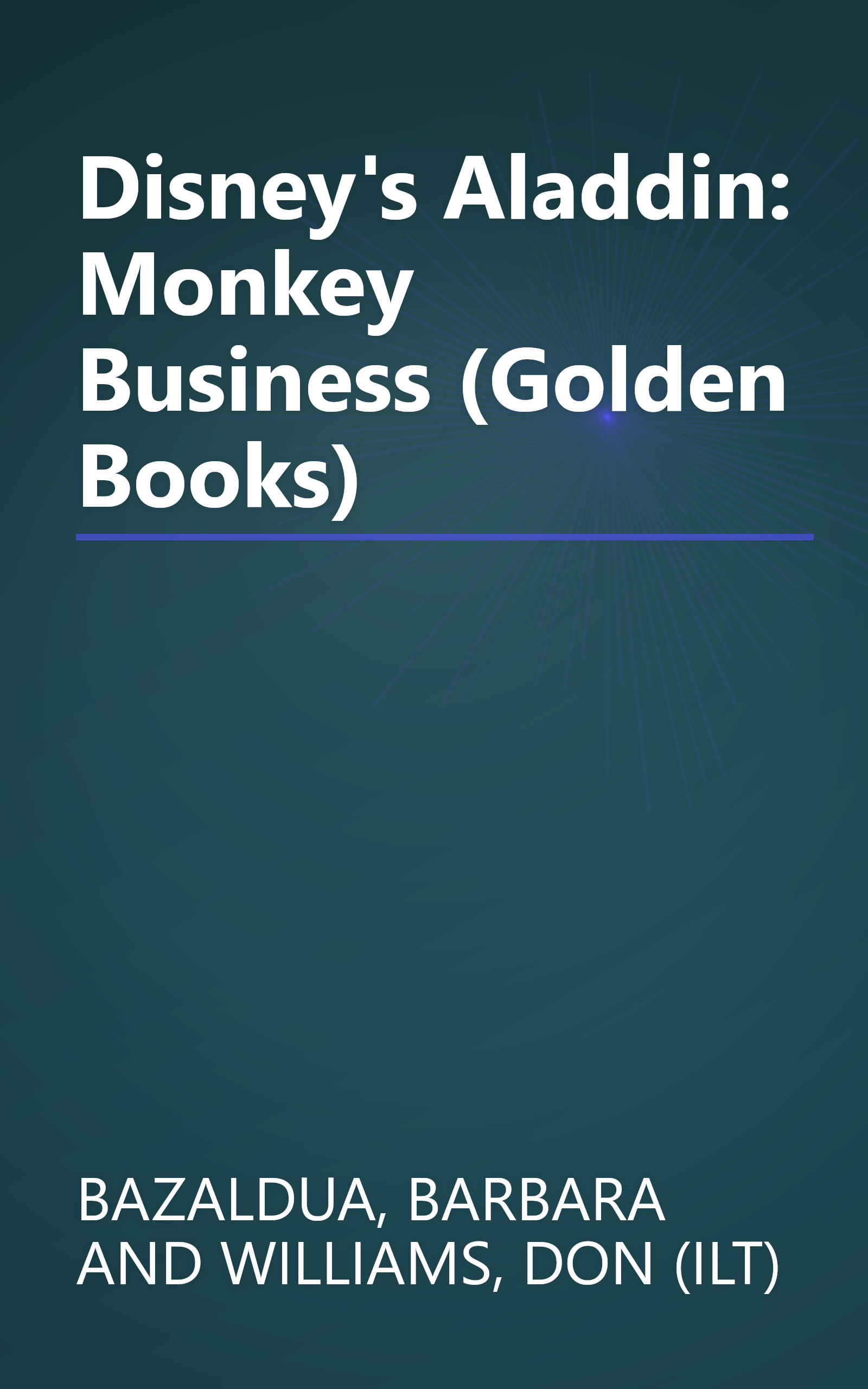 Disney's Aladdin: Monkey Business (Golden Books) book cover