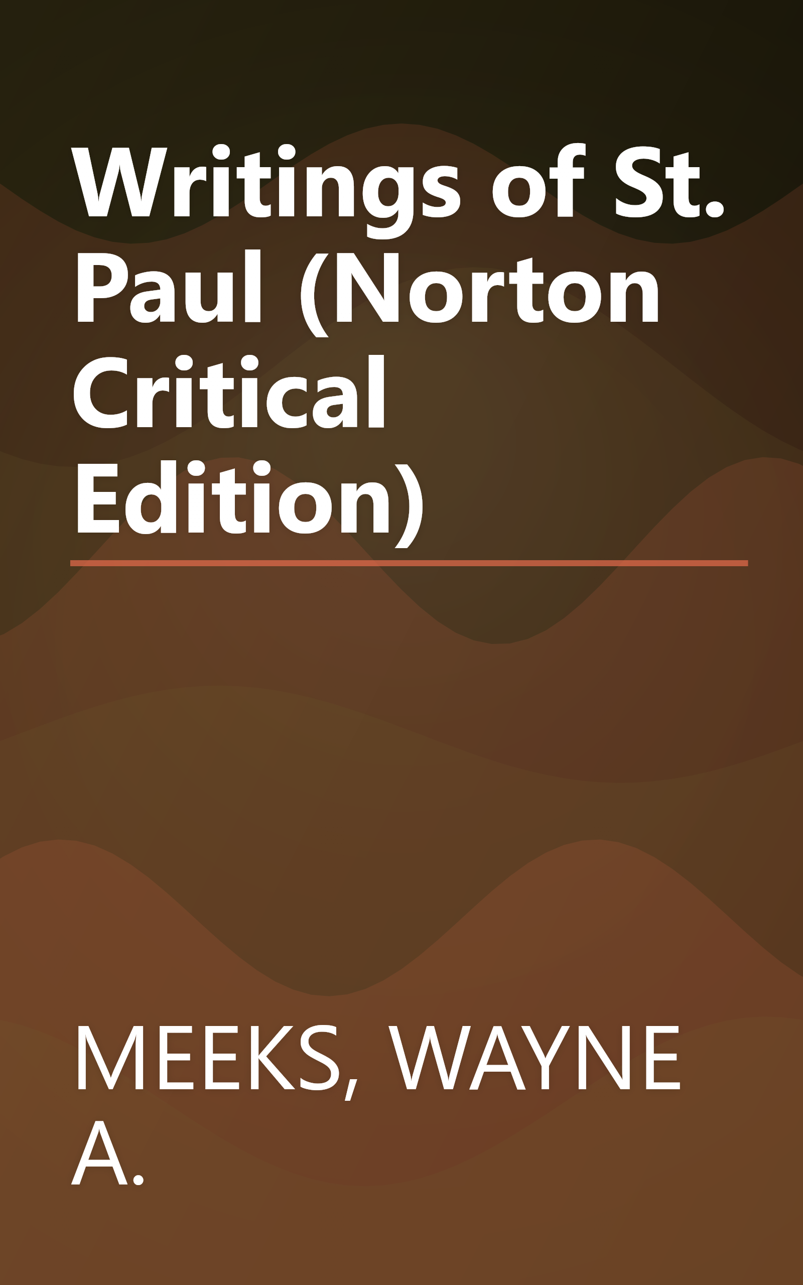 Writings of St. Paul (Norton Critical Edition) book cover