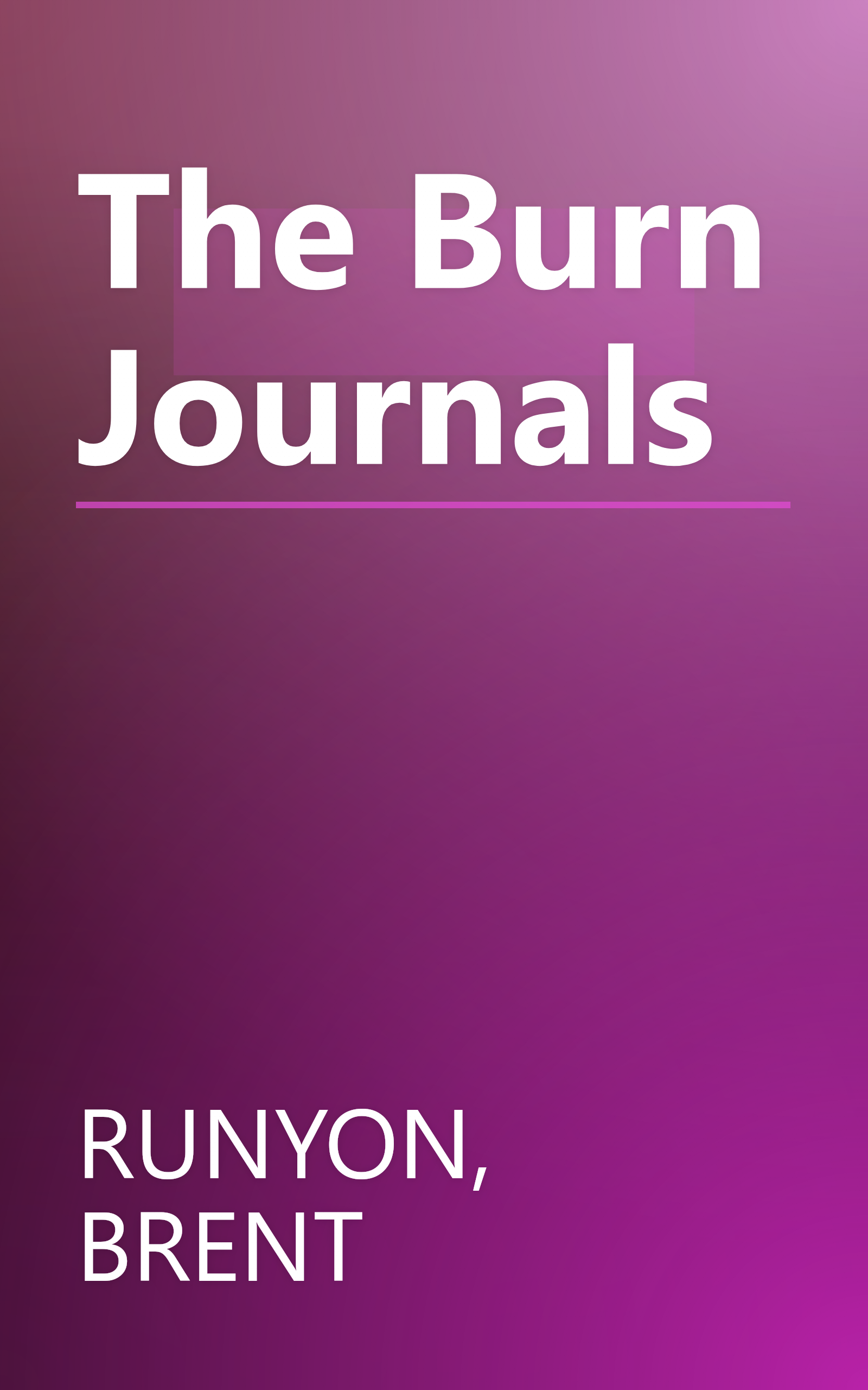 The Burn Journals book cover
