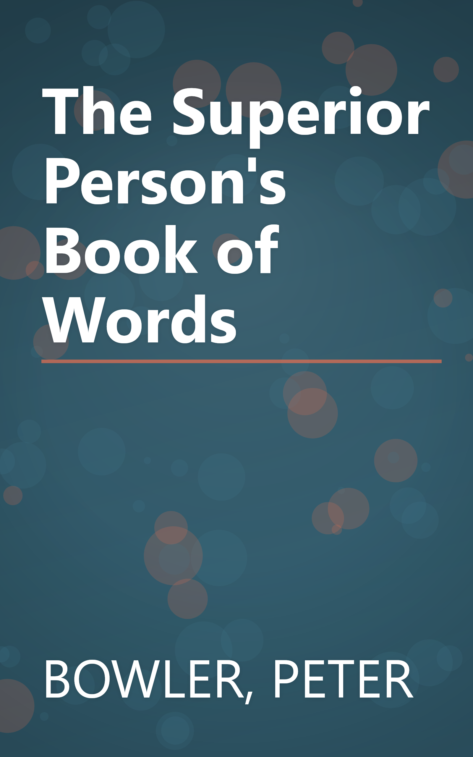 The Superior Person's Book of Words book cover