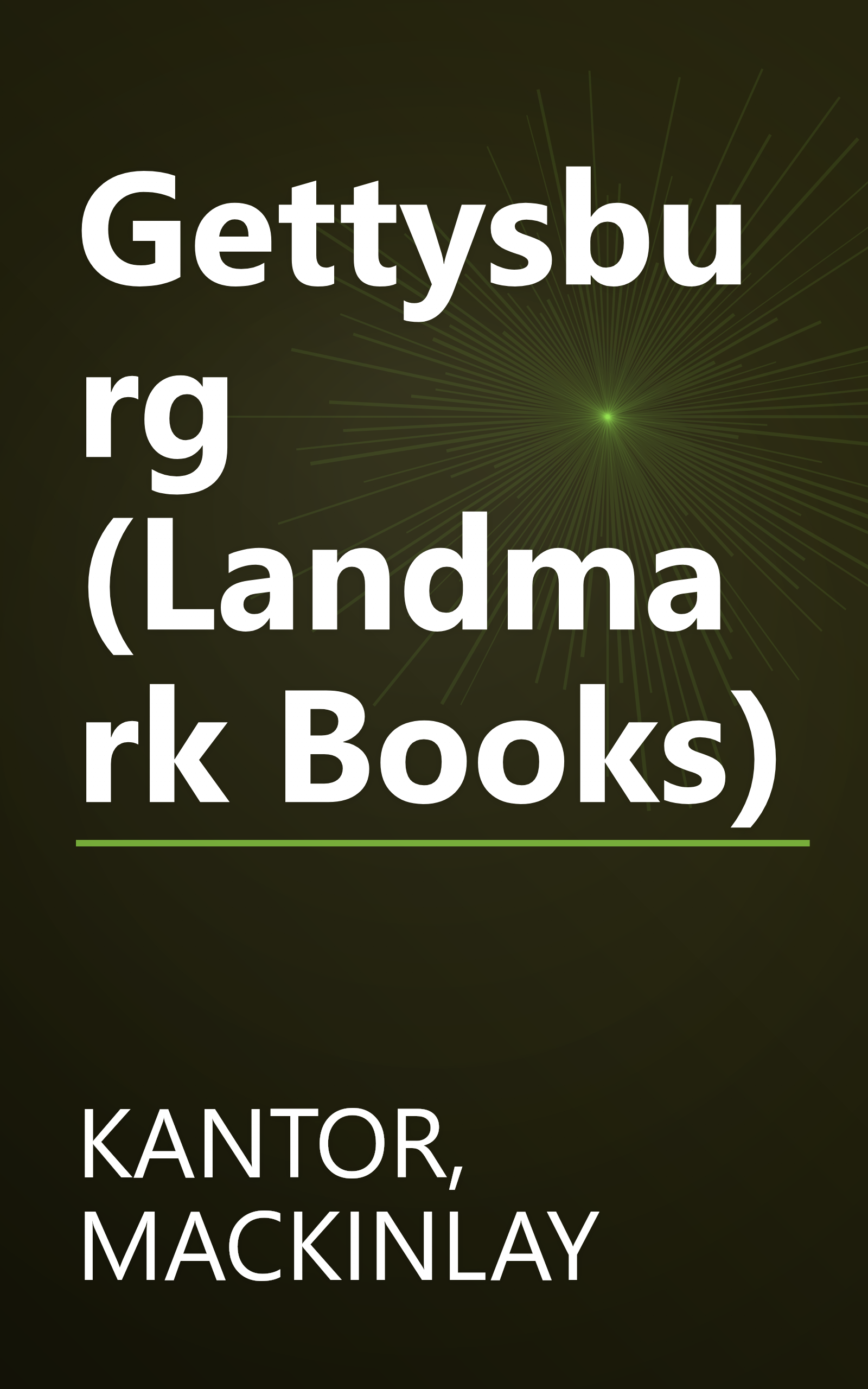 Gettysburg (Landmark Books) book cover