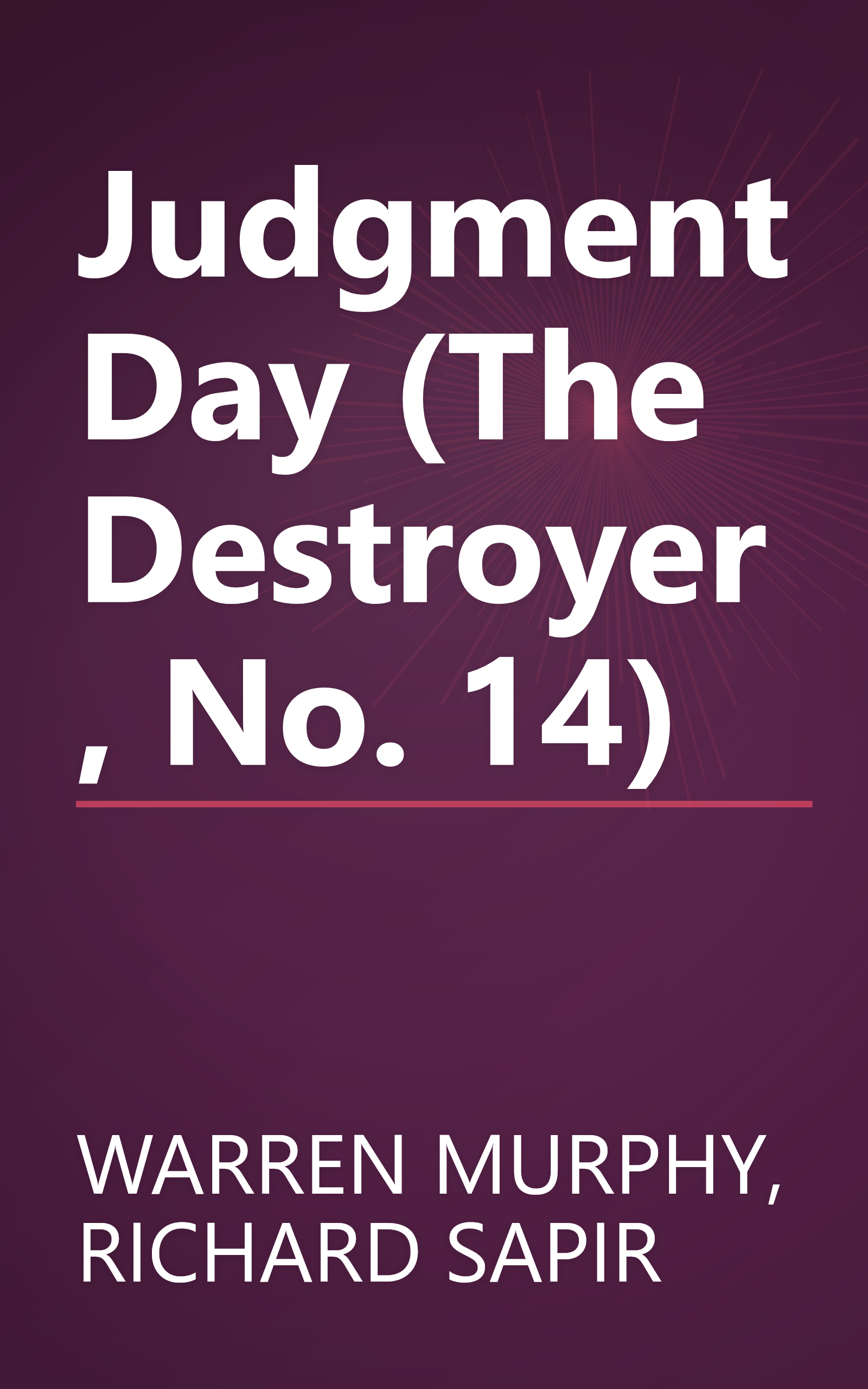 Judgment Day (The Destroyer, No. 14) book cover
