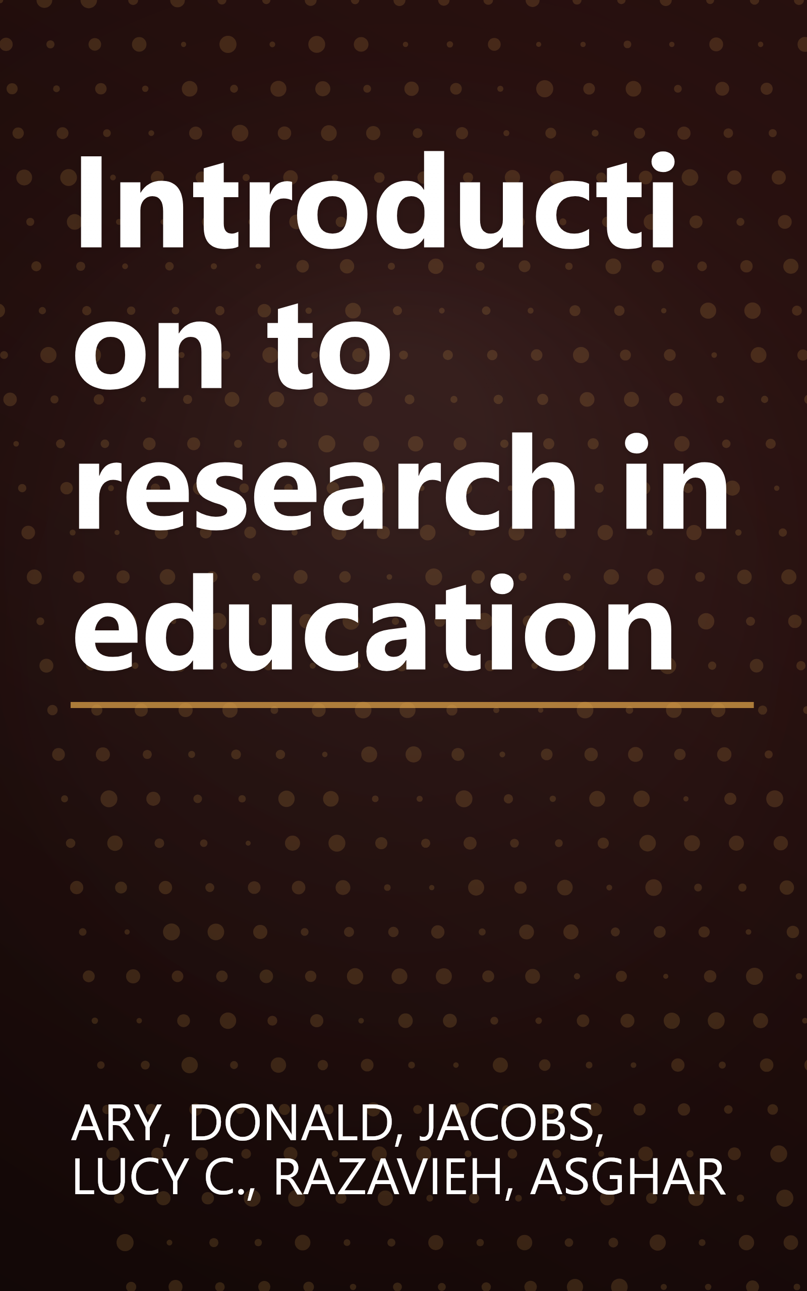 Introduction to research in education book cover