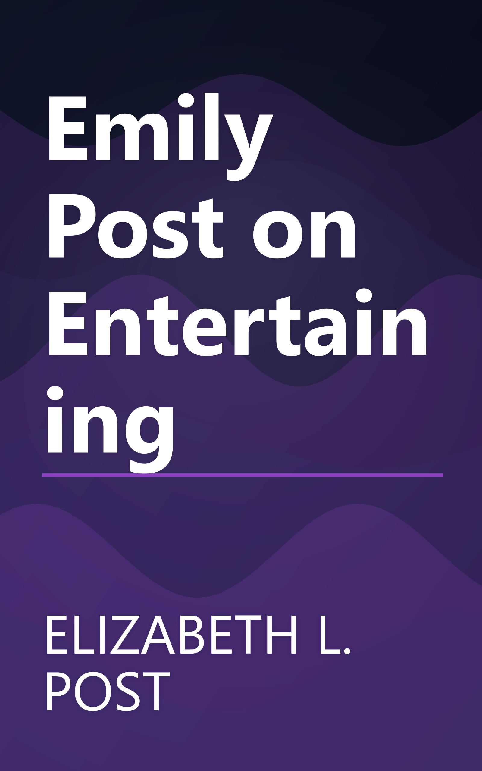 Emily Post on Entertaining book cover