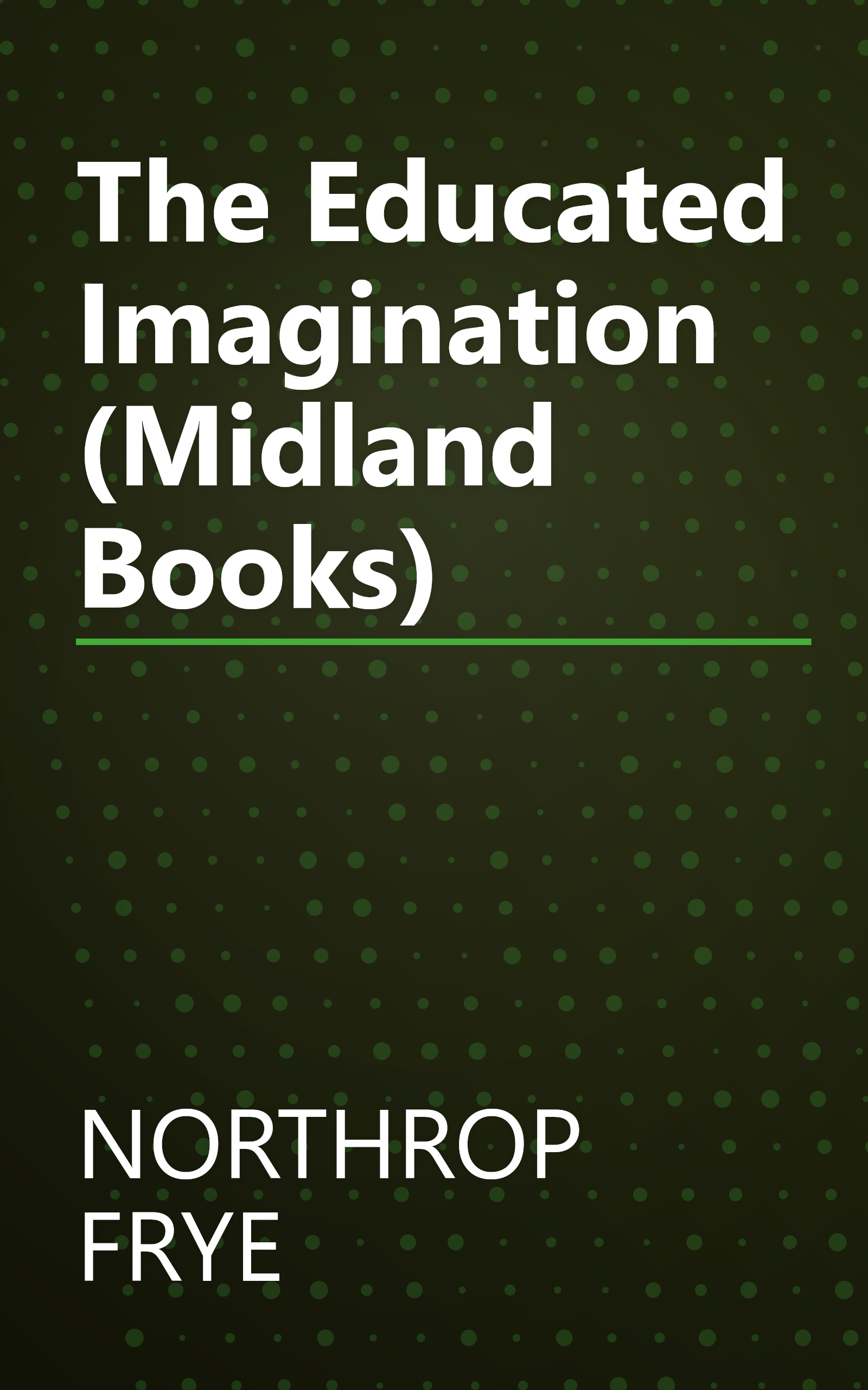 The Educated Imagination (Midland Books) book cover