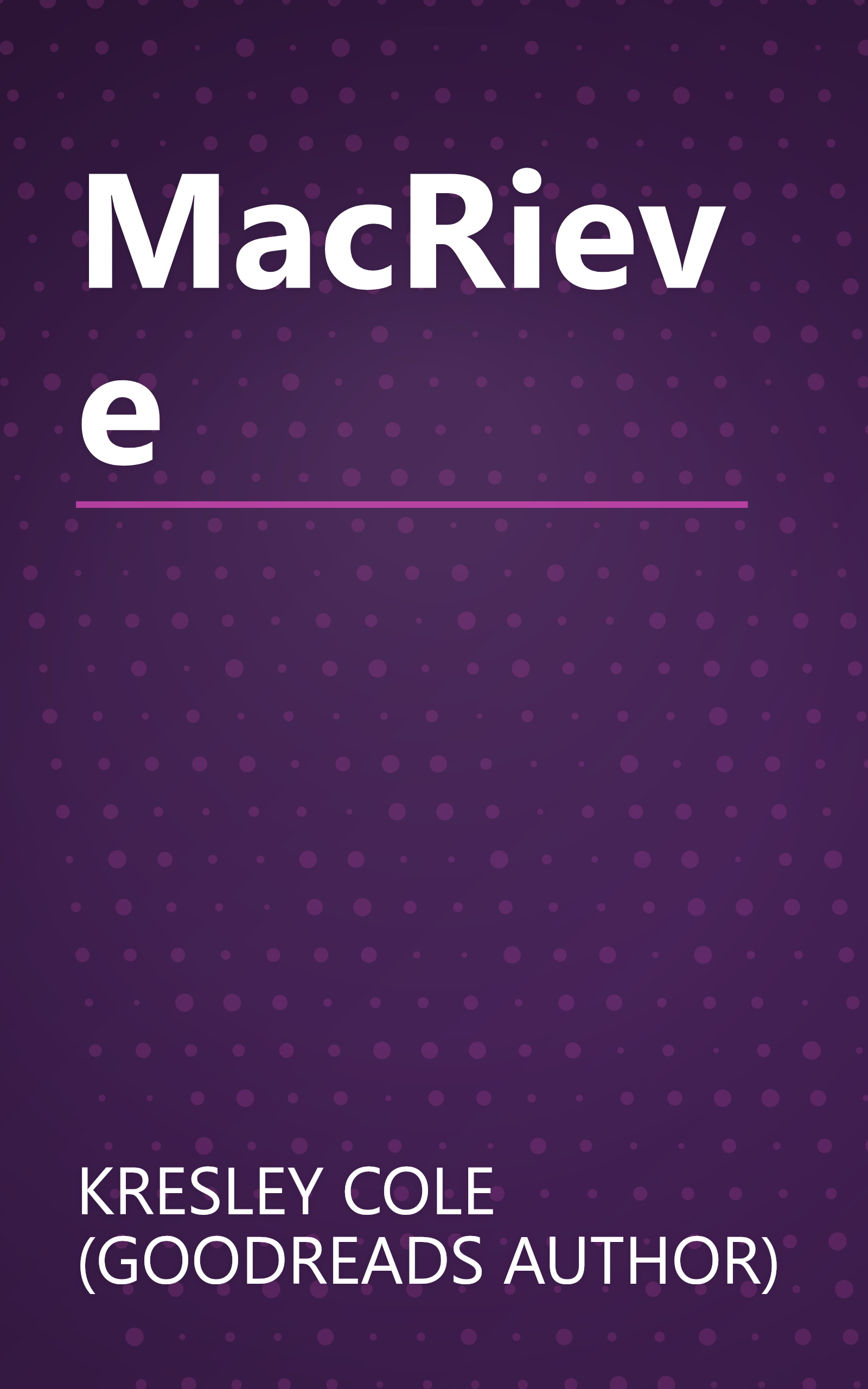 MacRieve book cover