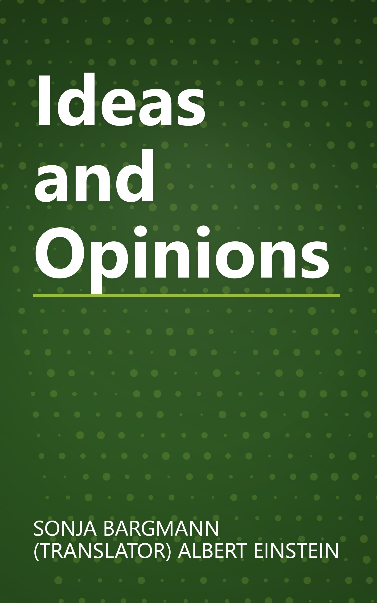 Ideas and Opinions book cover