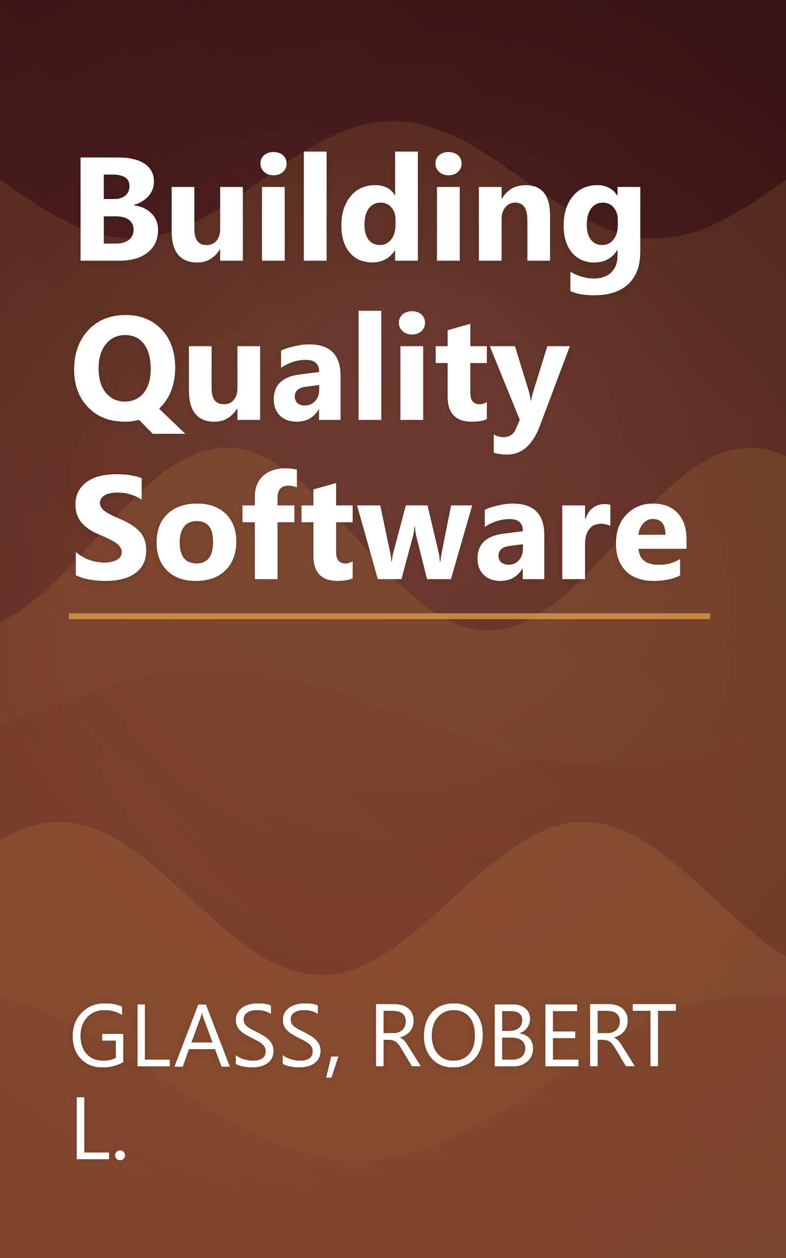 Building Quality Software book cover