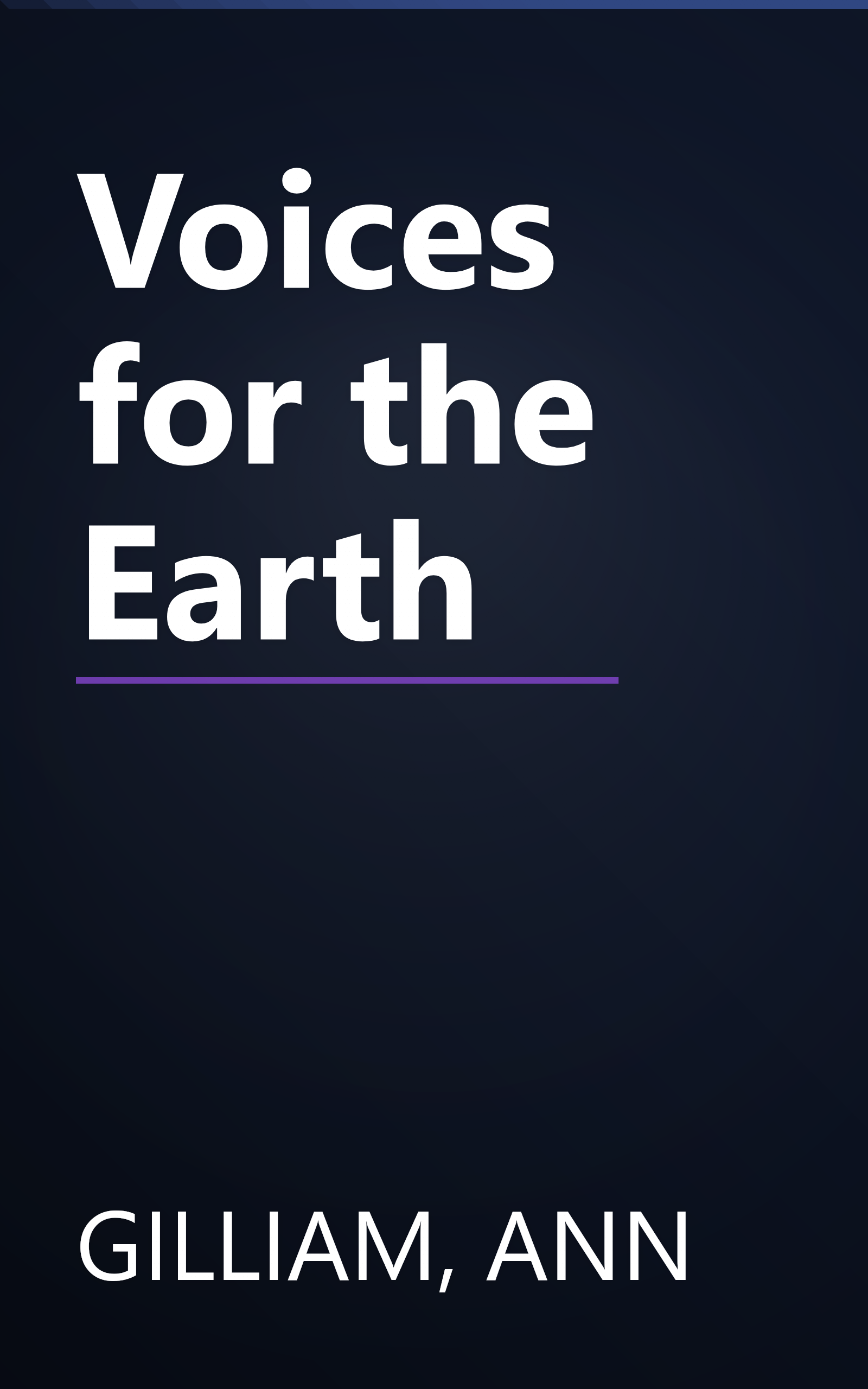 Voices for the Earth book cover