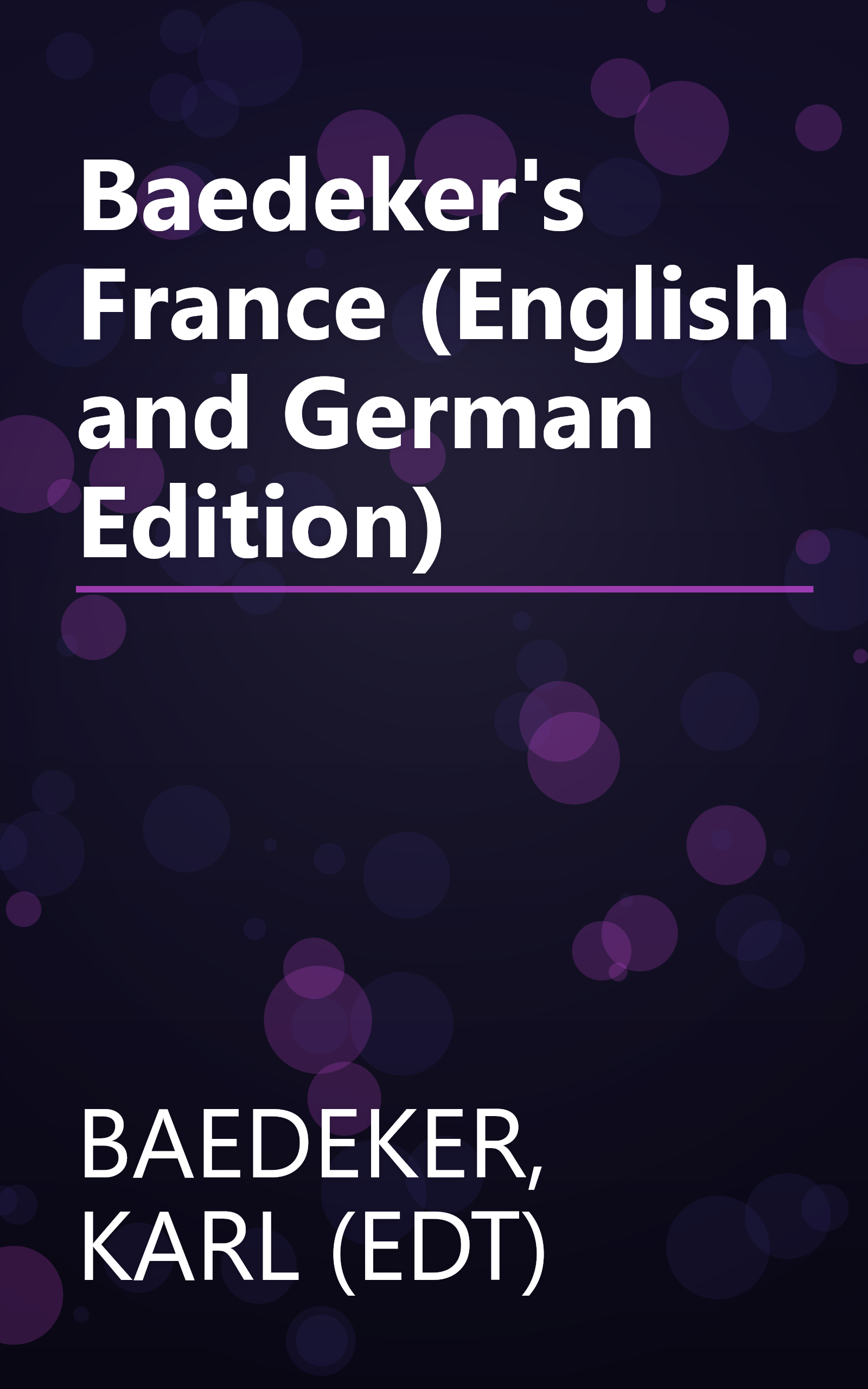 Baedeker's France (English and German Edition) book cover