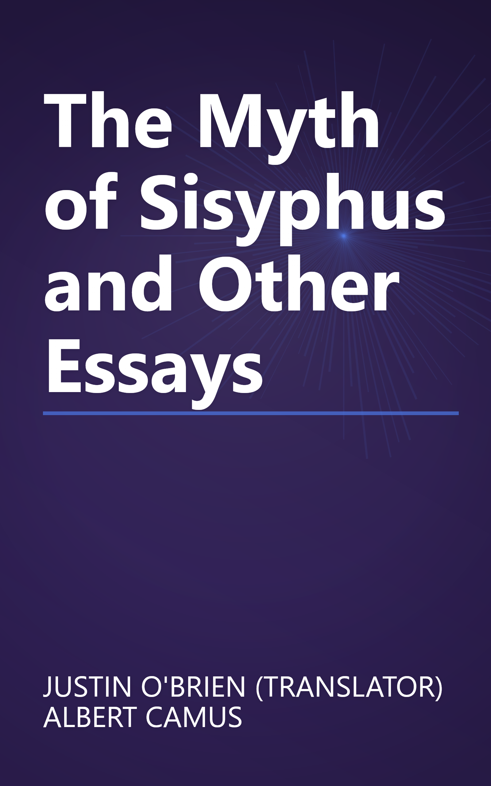 The Myth of Sisyphus and Other Essays book cover