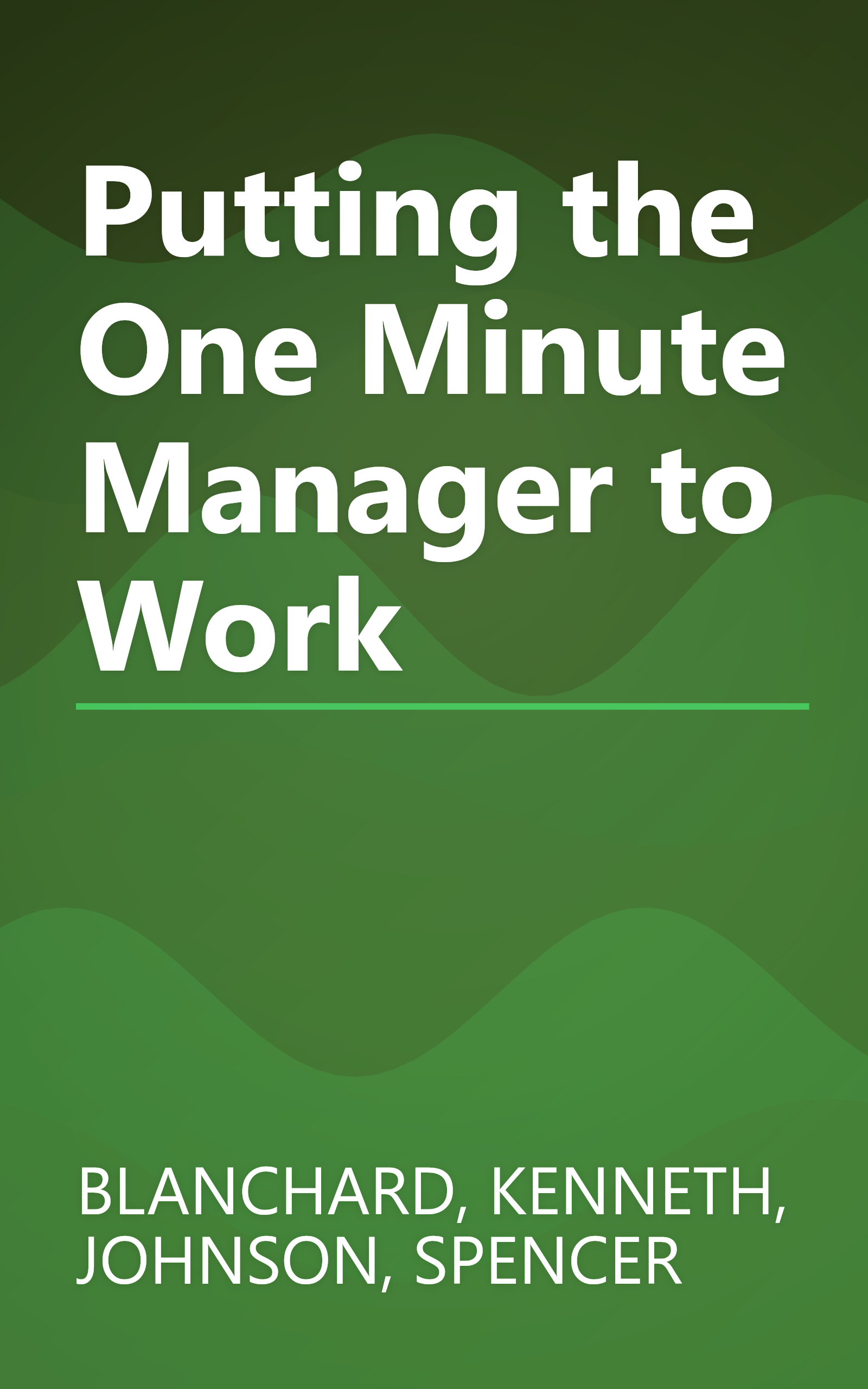 Putting the One Minute Manager to Work book cover