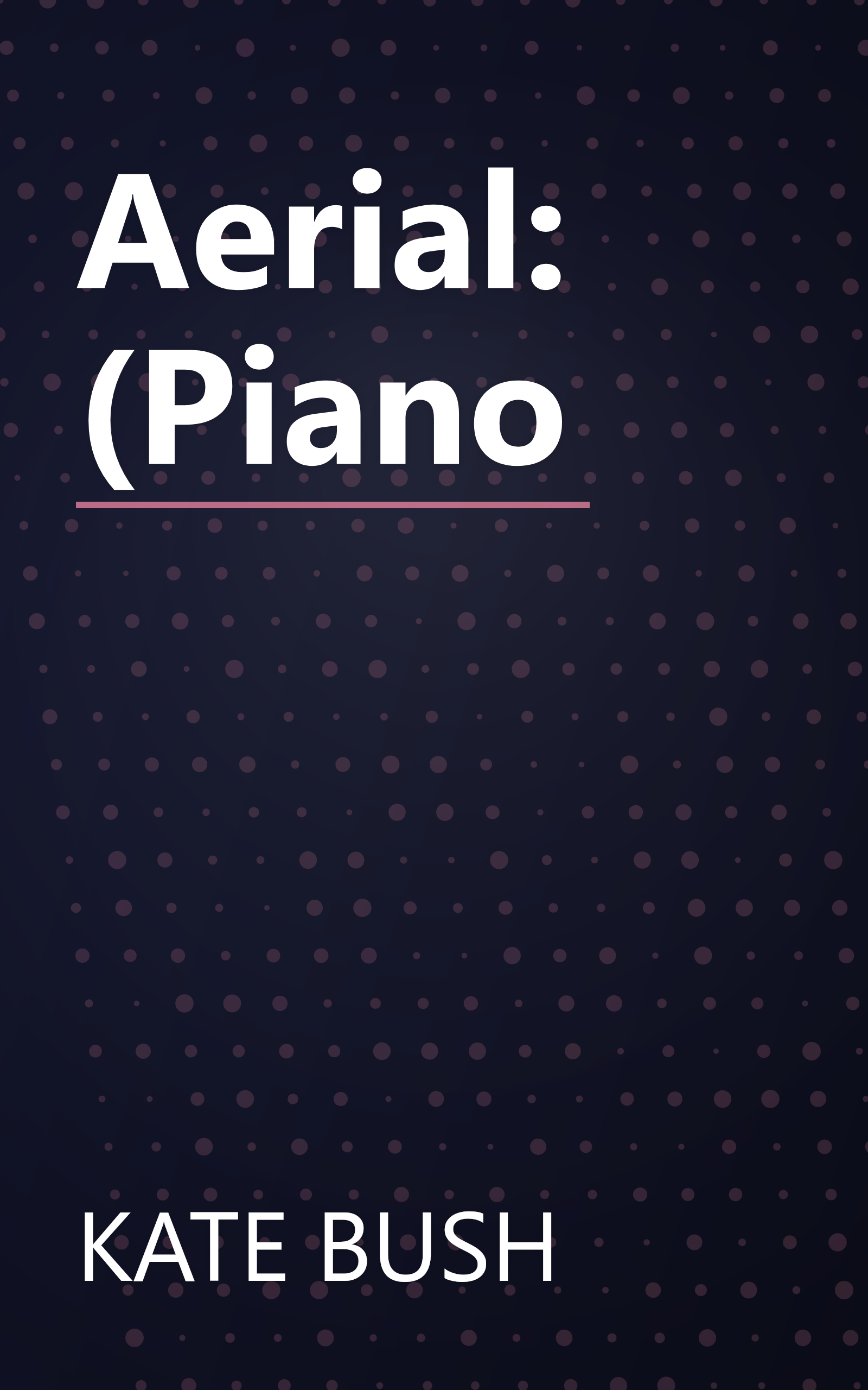 Aerial: (Piano book cover