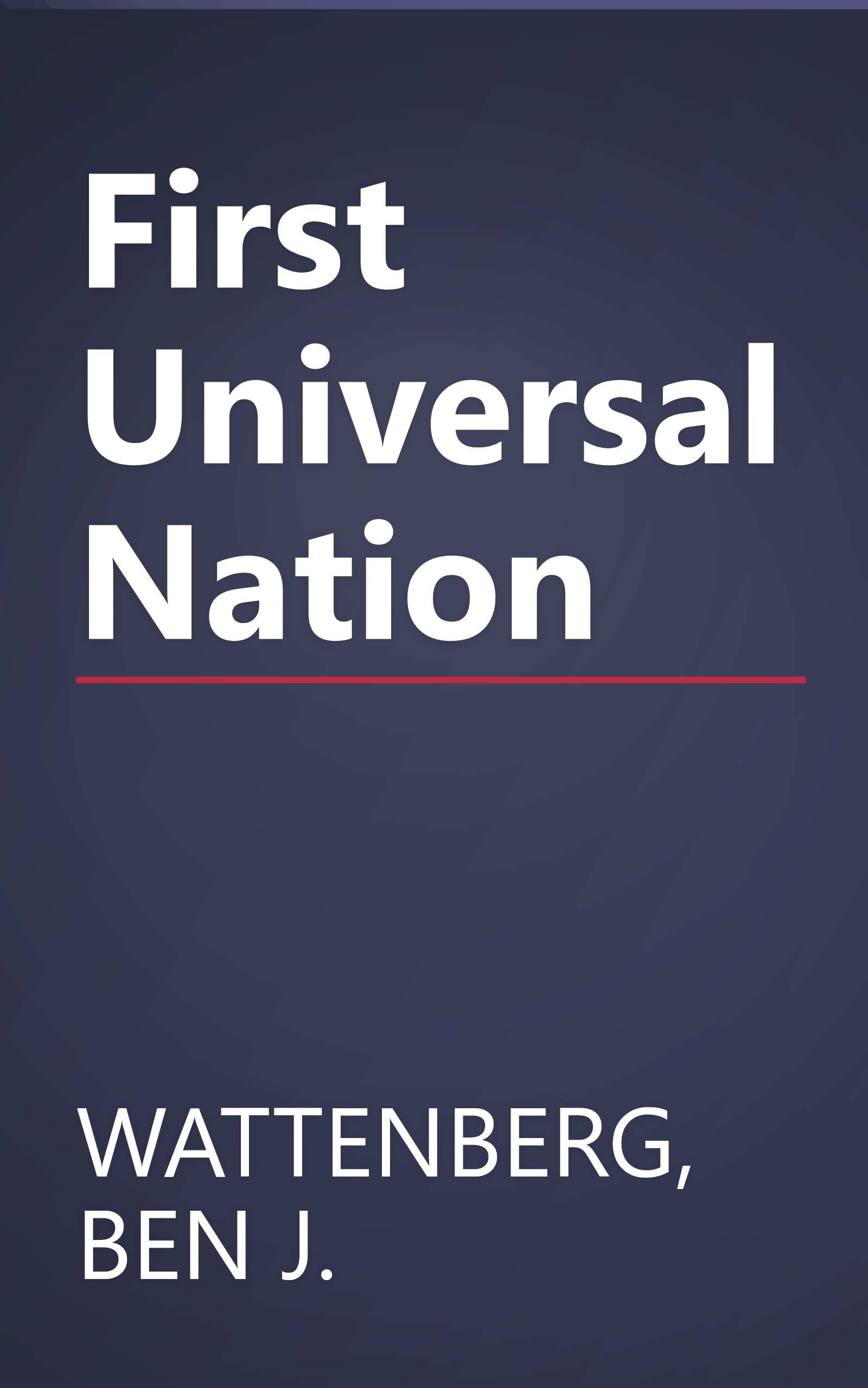 First Universal Nation book cover