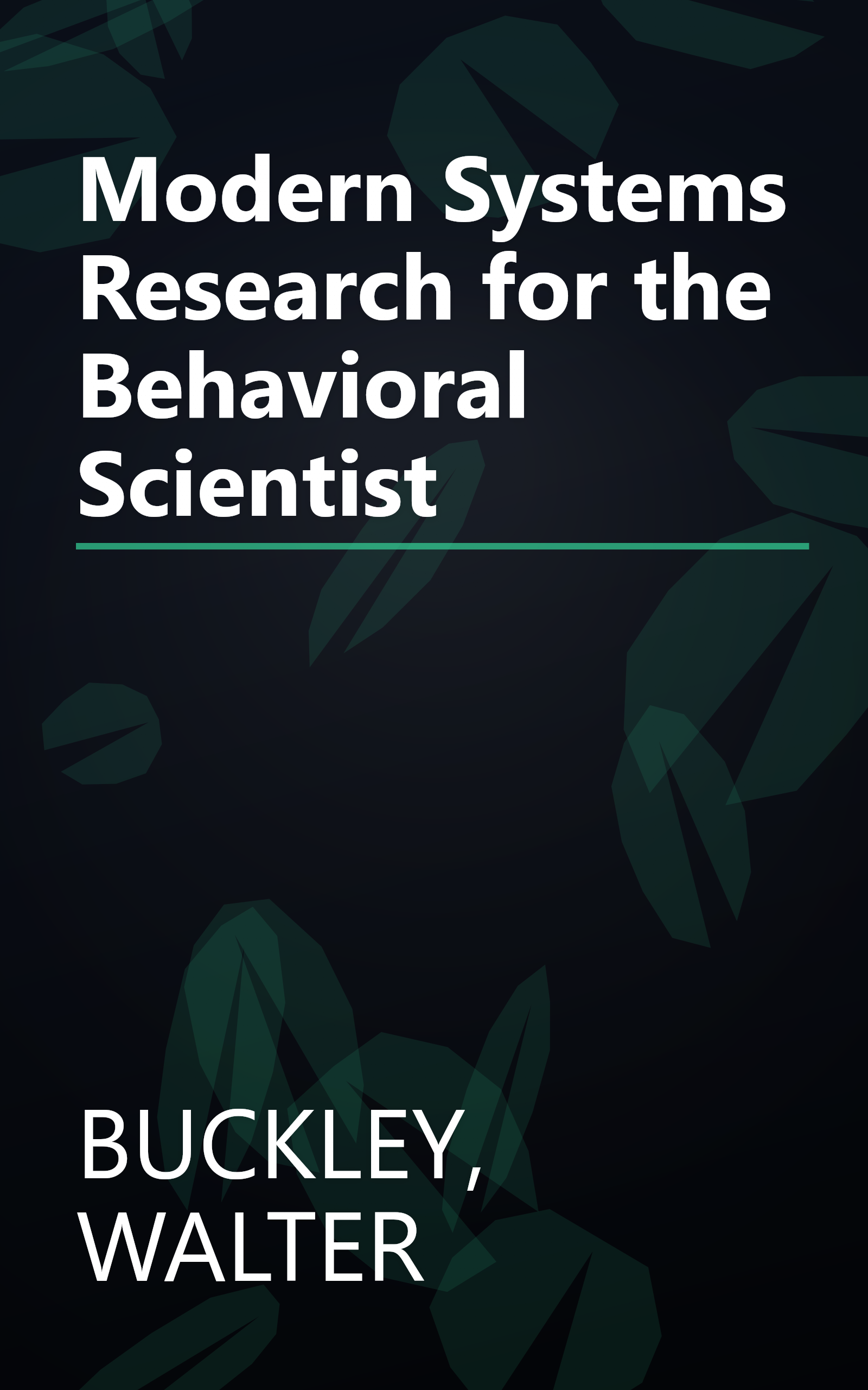 Modern Systems Research for the Behavioral Scientist book cover