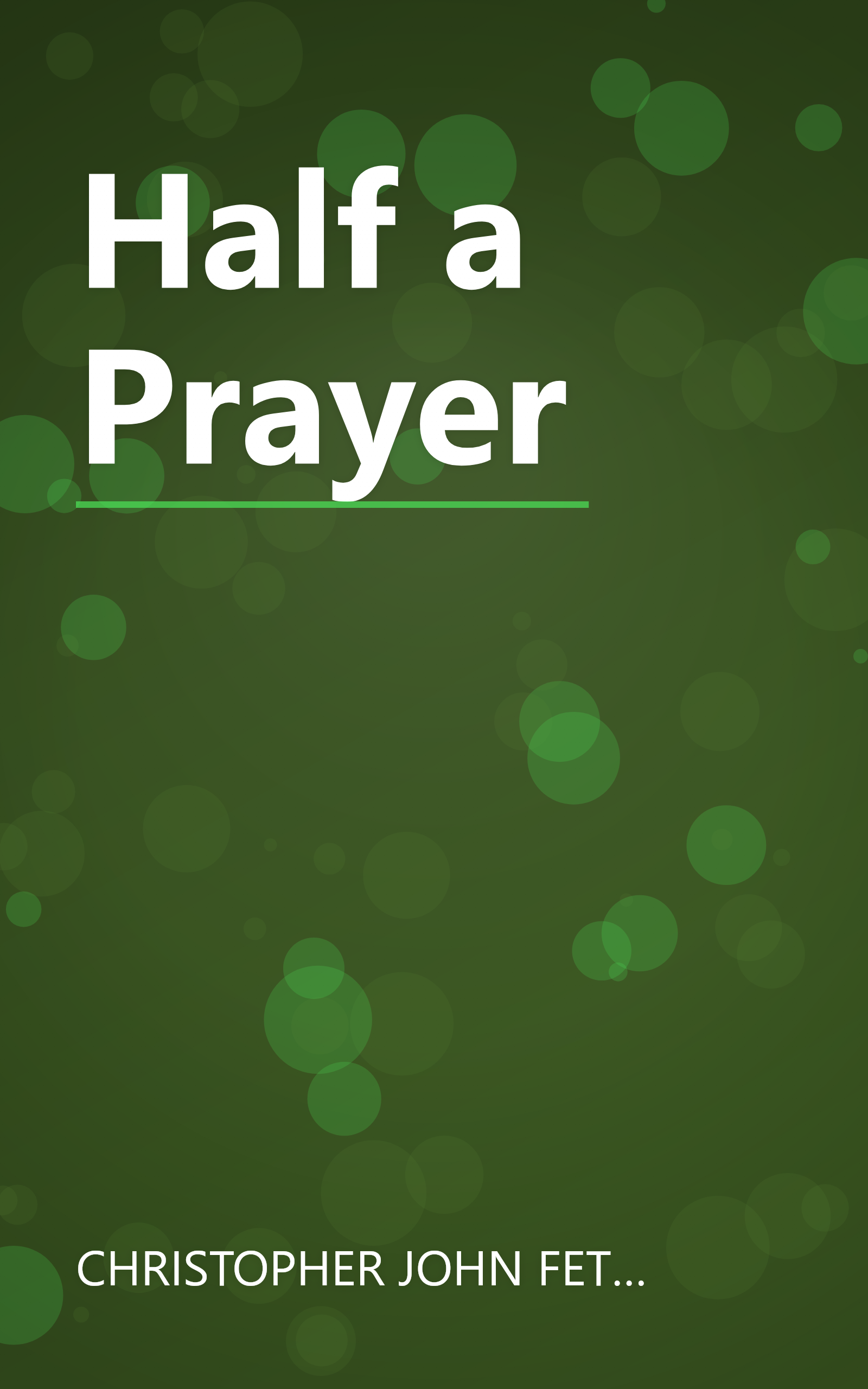 Half a Prayer book cover