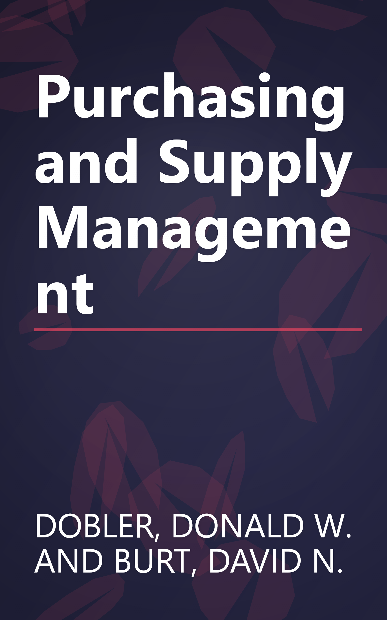 Purchasing and Supply Management book cover