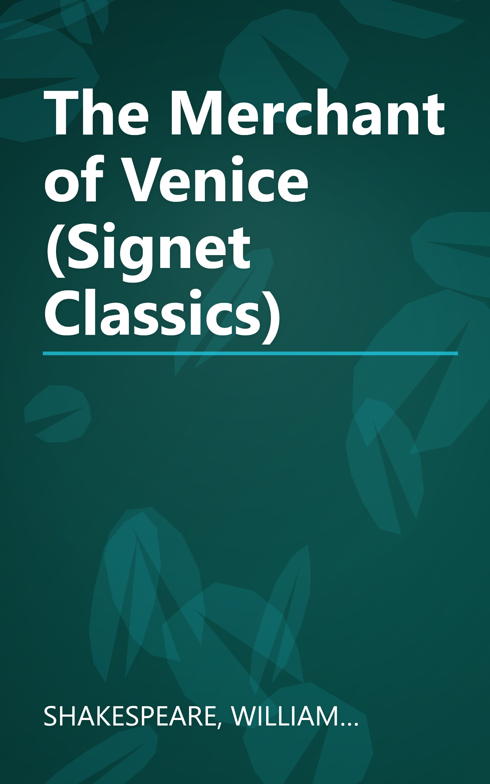 The Merchant of Venice (Signet Classics) book cover