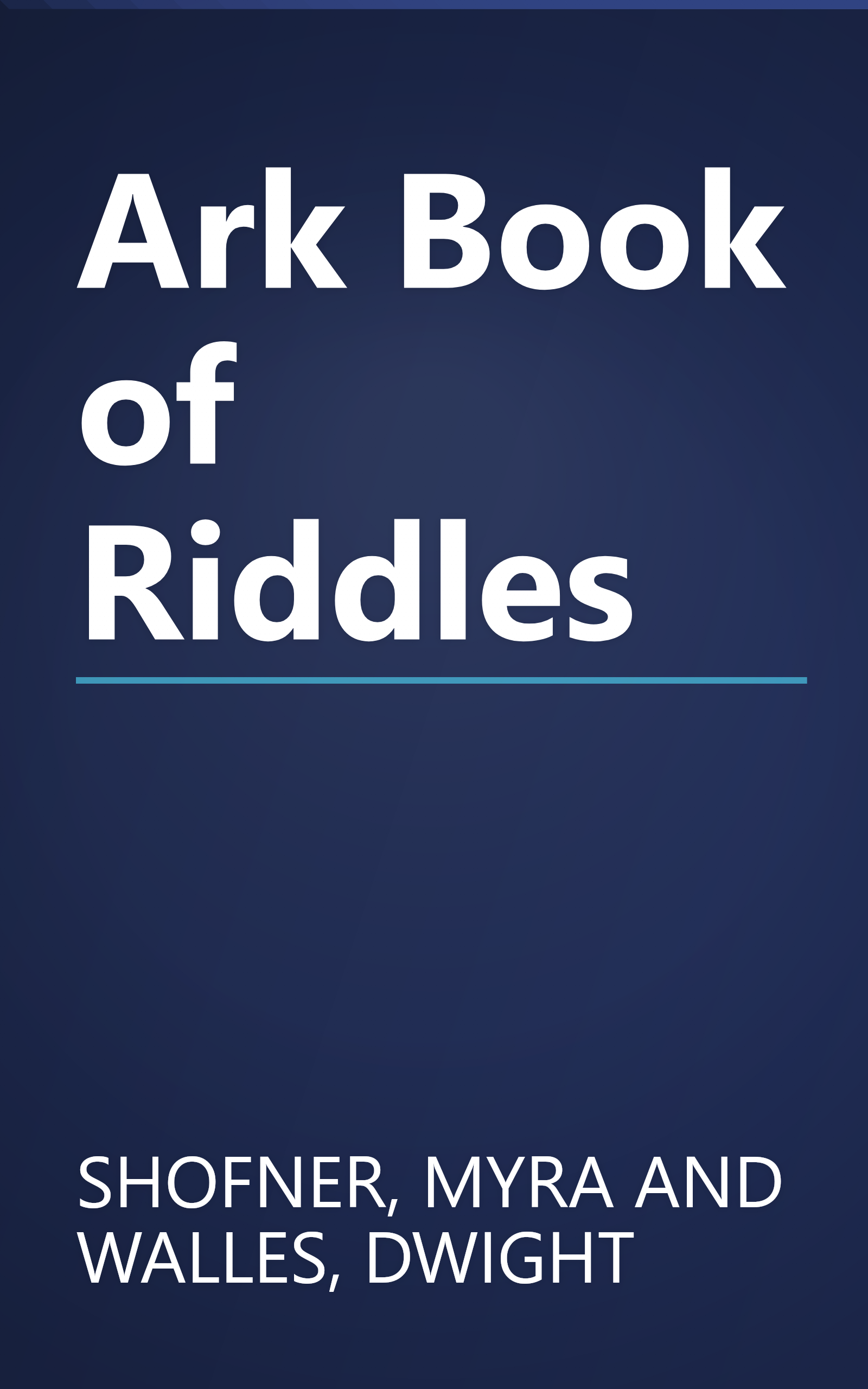 Ark Book of Riddles book cover