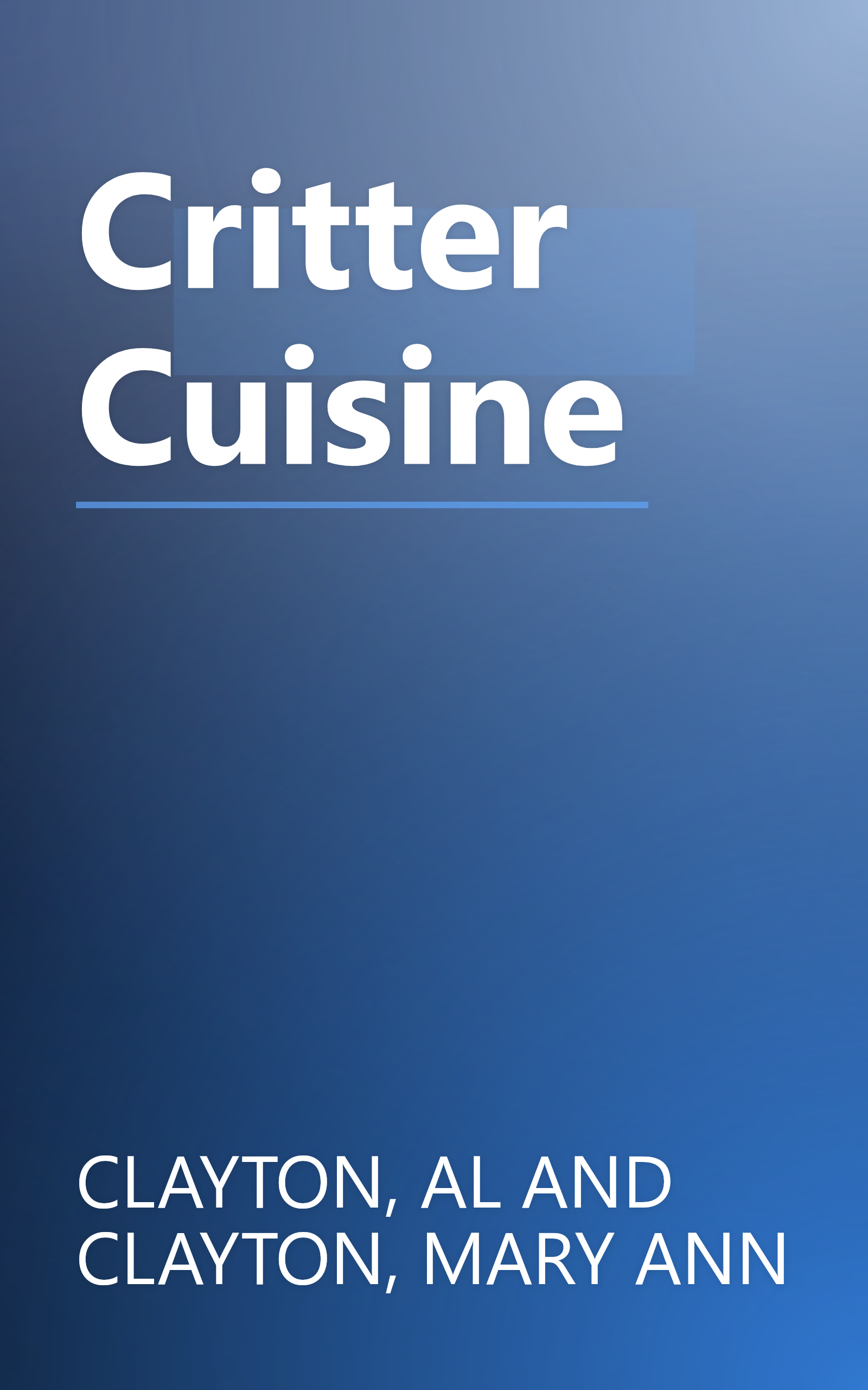 Critter Cuisine book cover