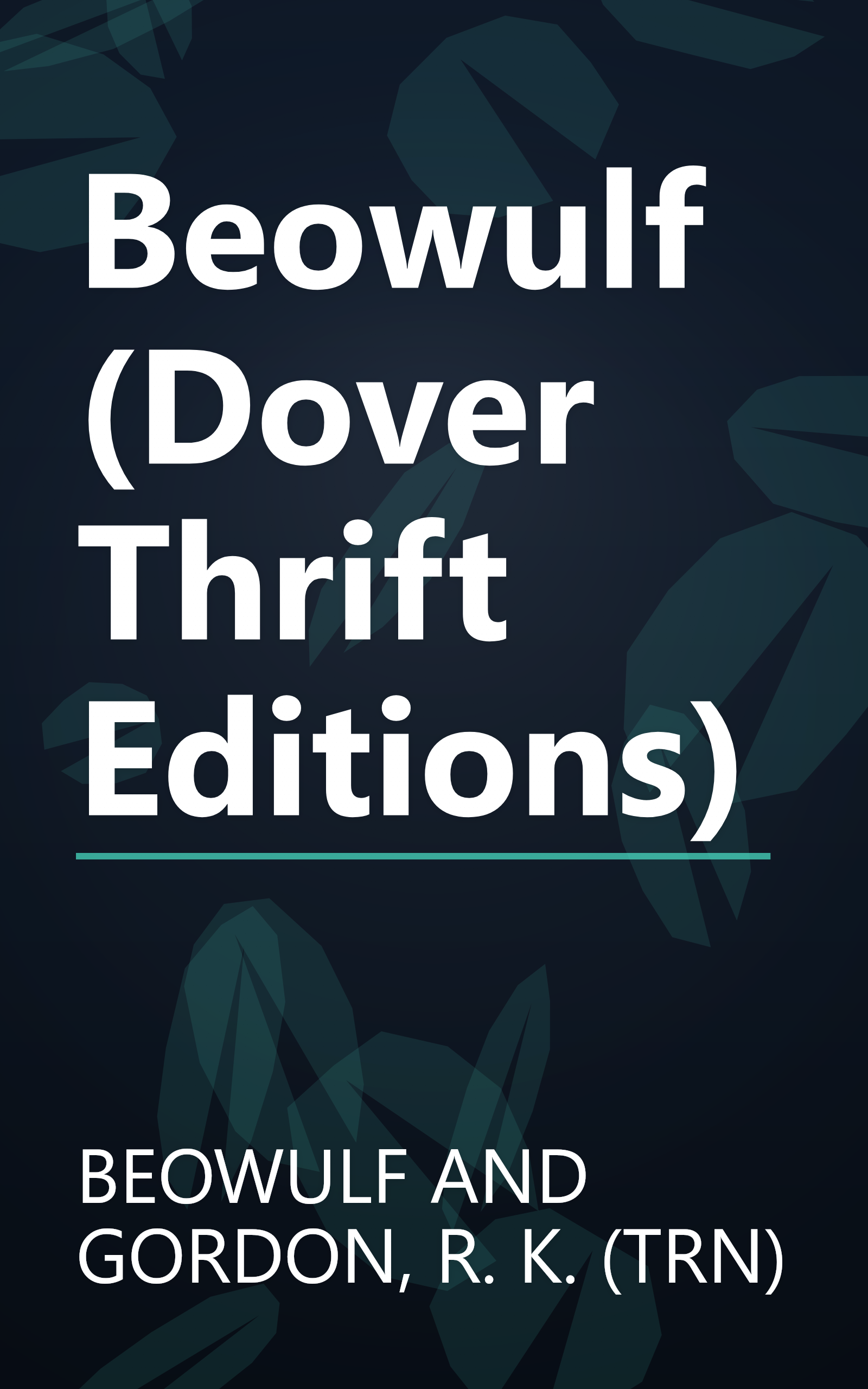 Beowulf (Dover Thrift Editions) book cover