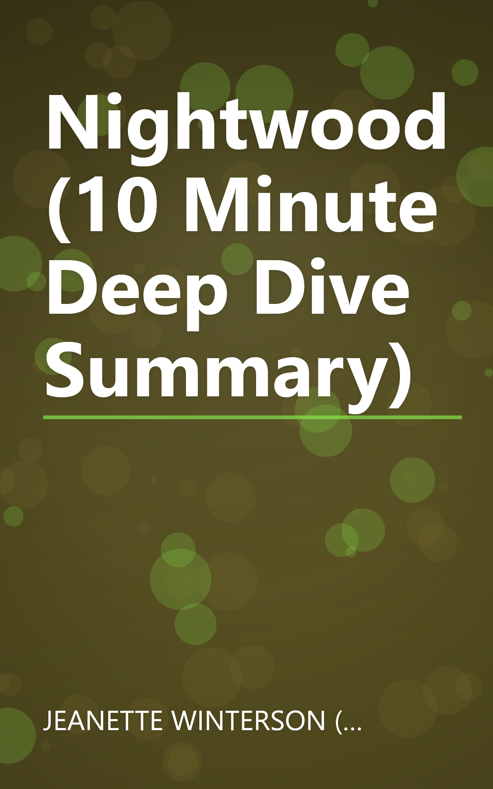 Nightwood (10 Minute   Deep Dive Summary) book cover