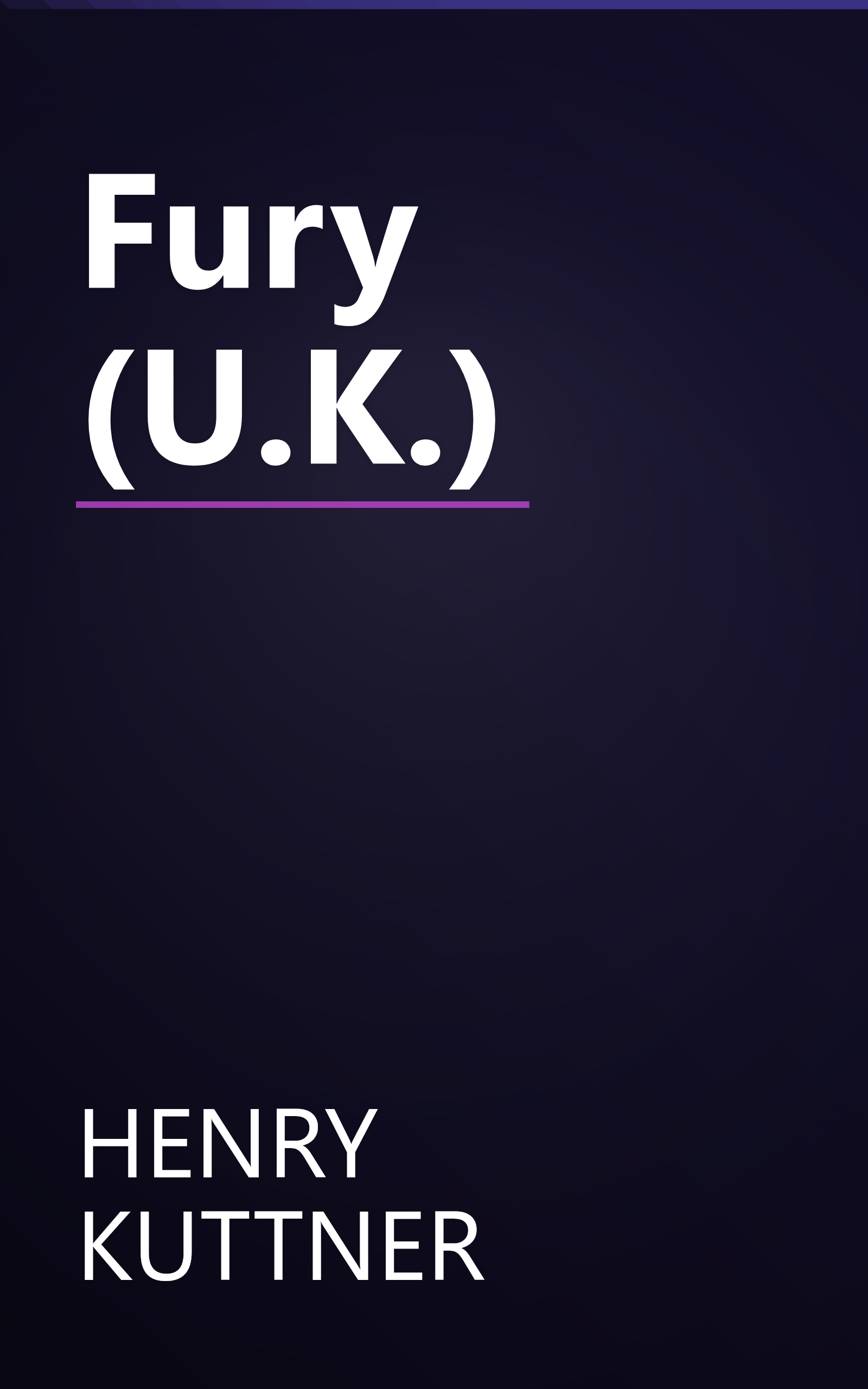 Fury (U.K.) book cover