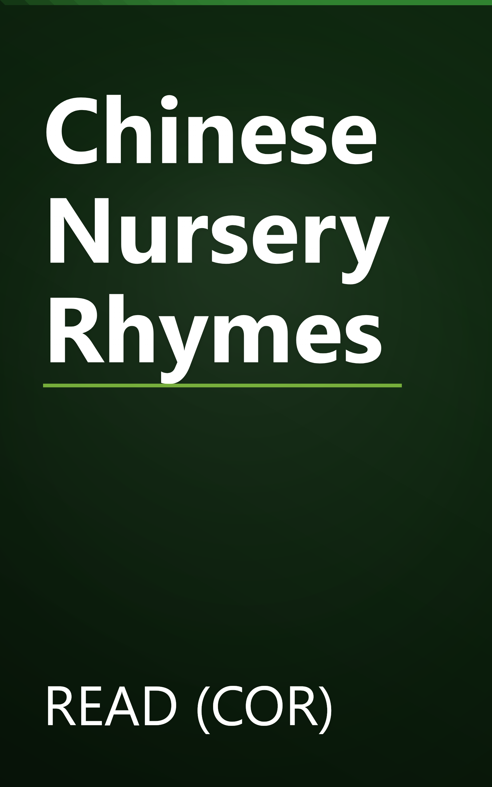 Chinese Nursery Rhymes book cover
