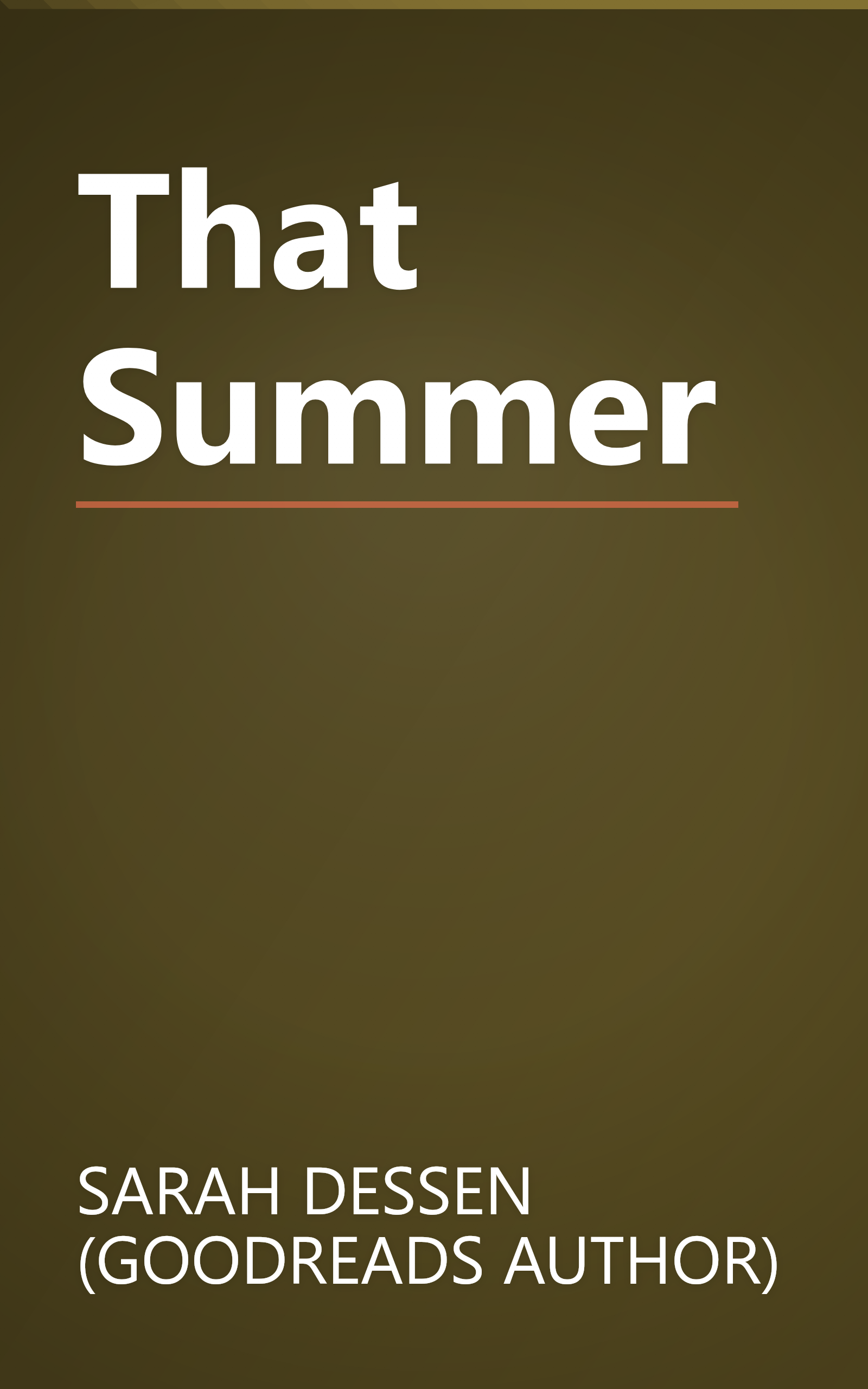 That Summer book cover