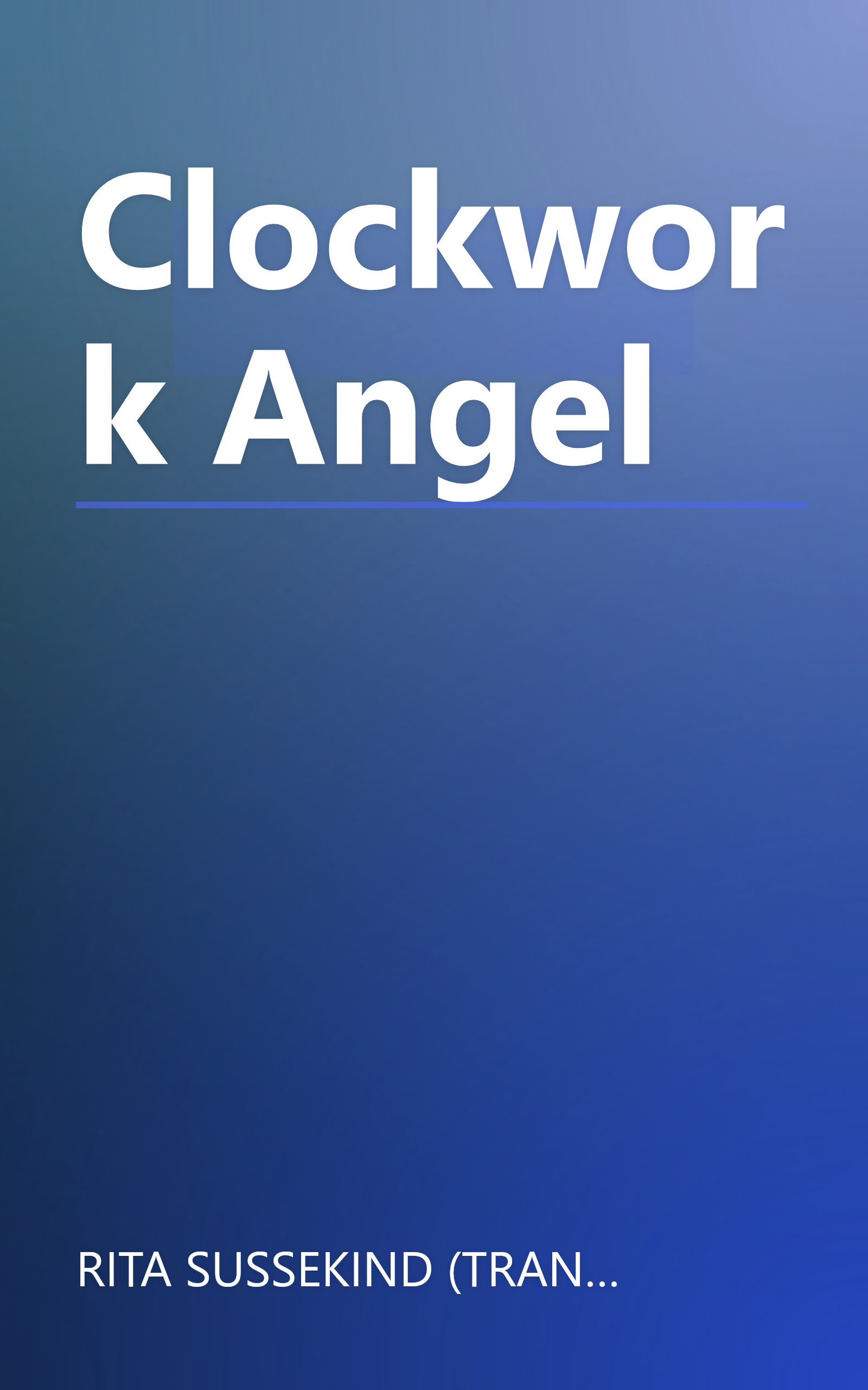 Clockwork Angel book cover