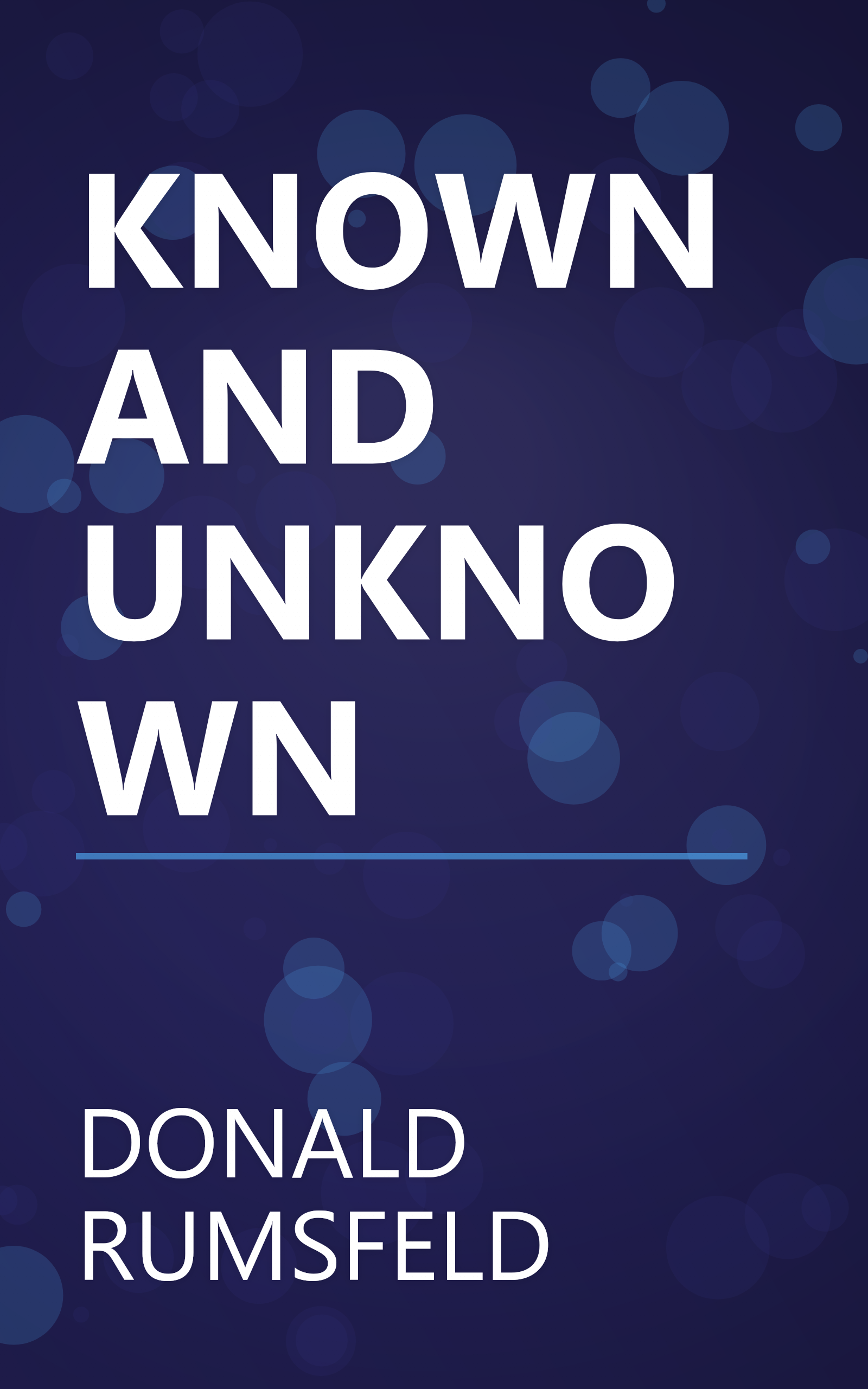KNOWN AND UNKNOWN book cover