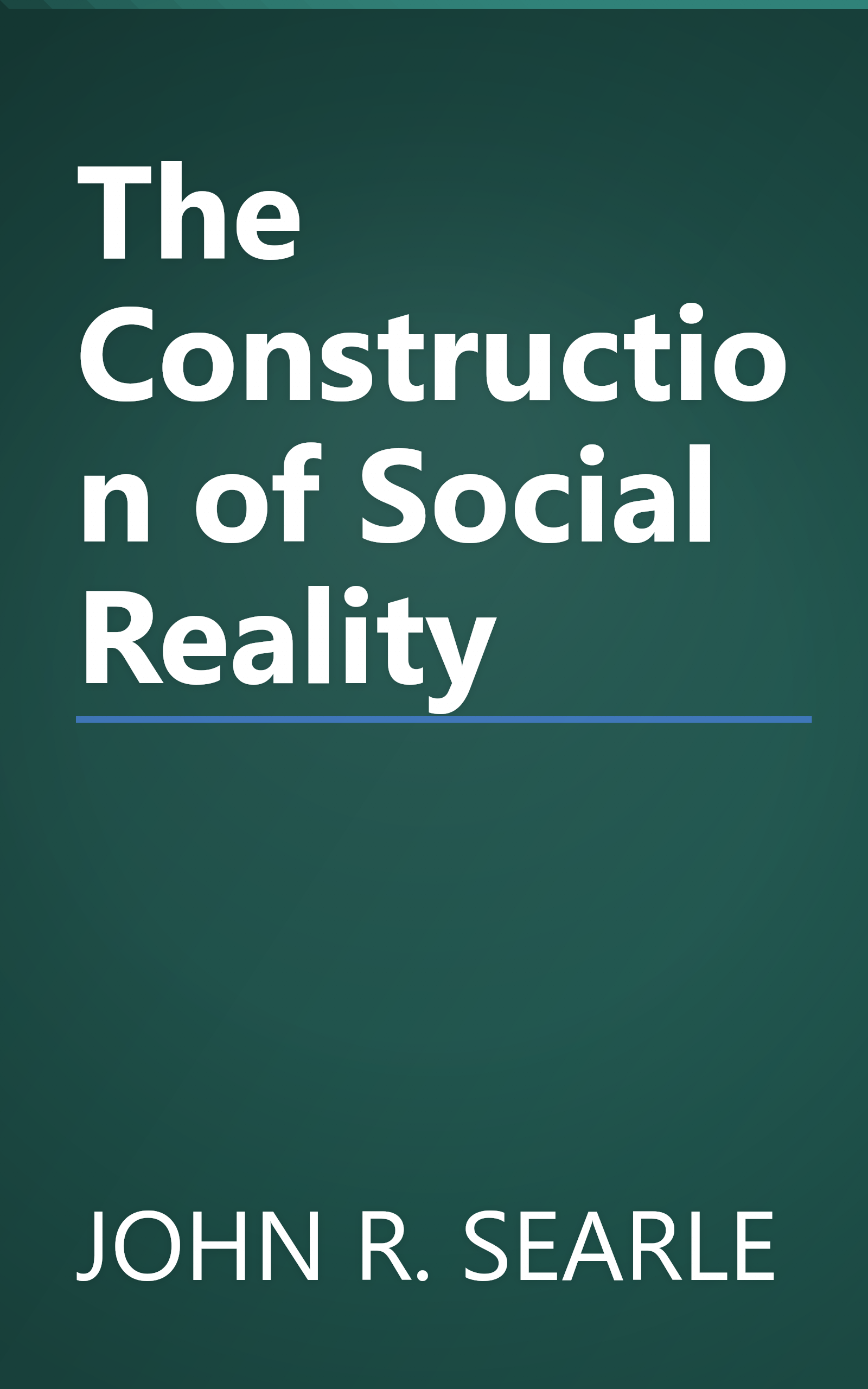 The Construction of Social Reality book cover