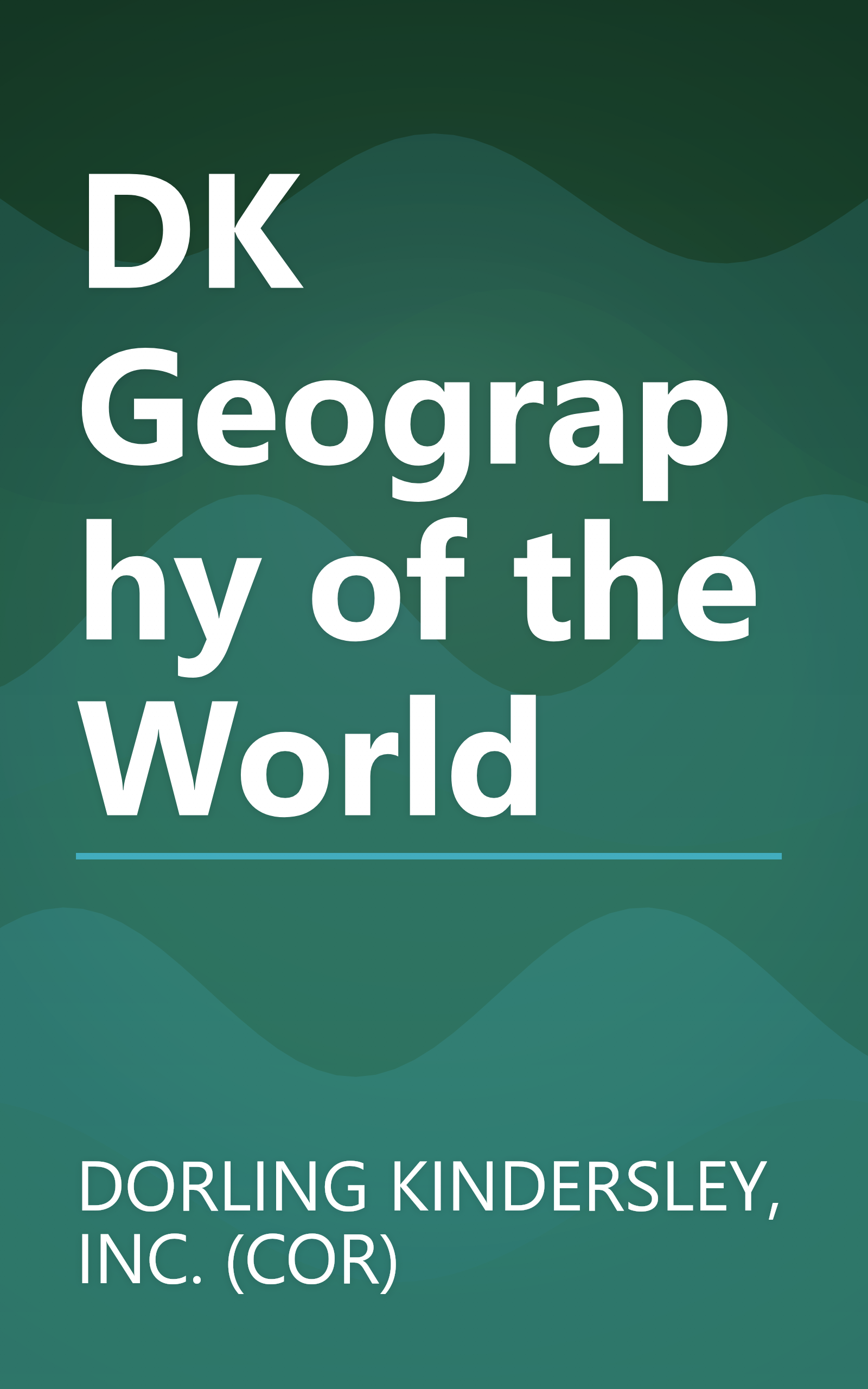 DK Geography of the World book cover
