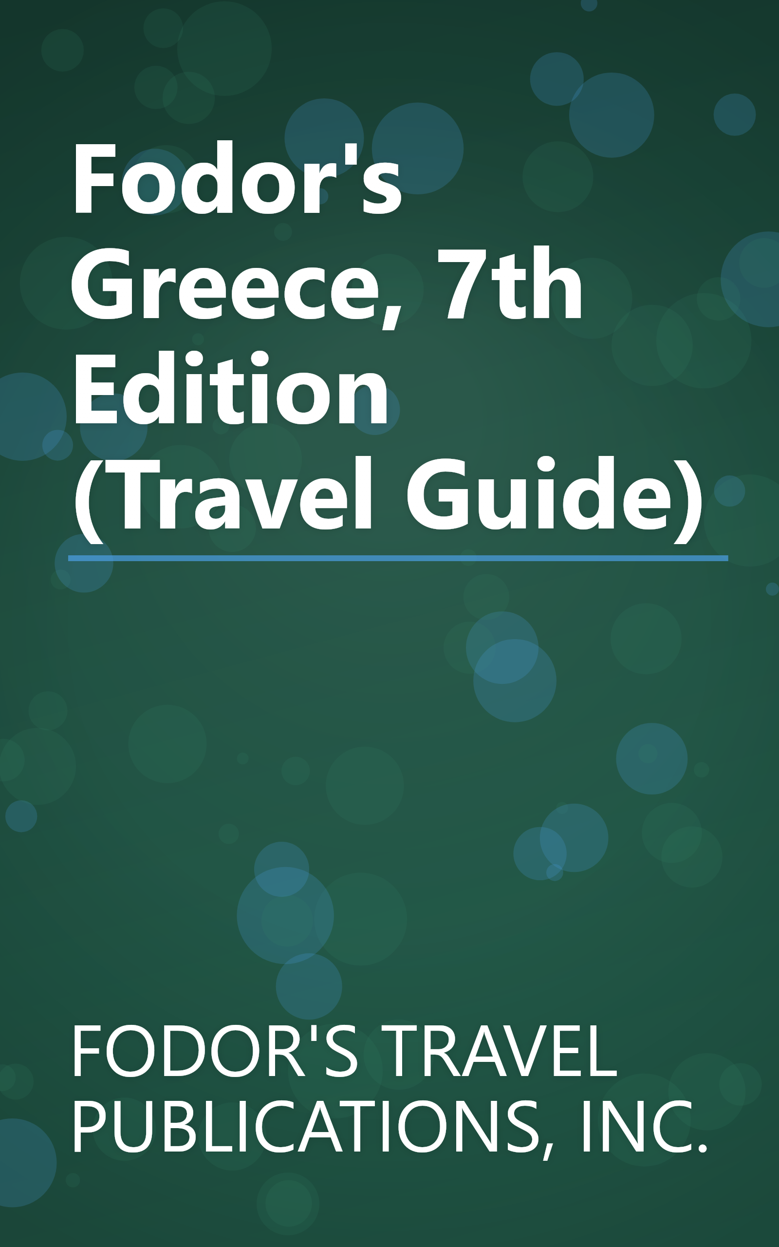 Fodor's Greece, 7th Edition (Travel Guide) book cover