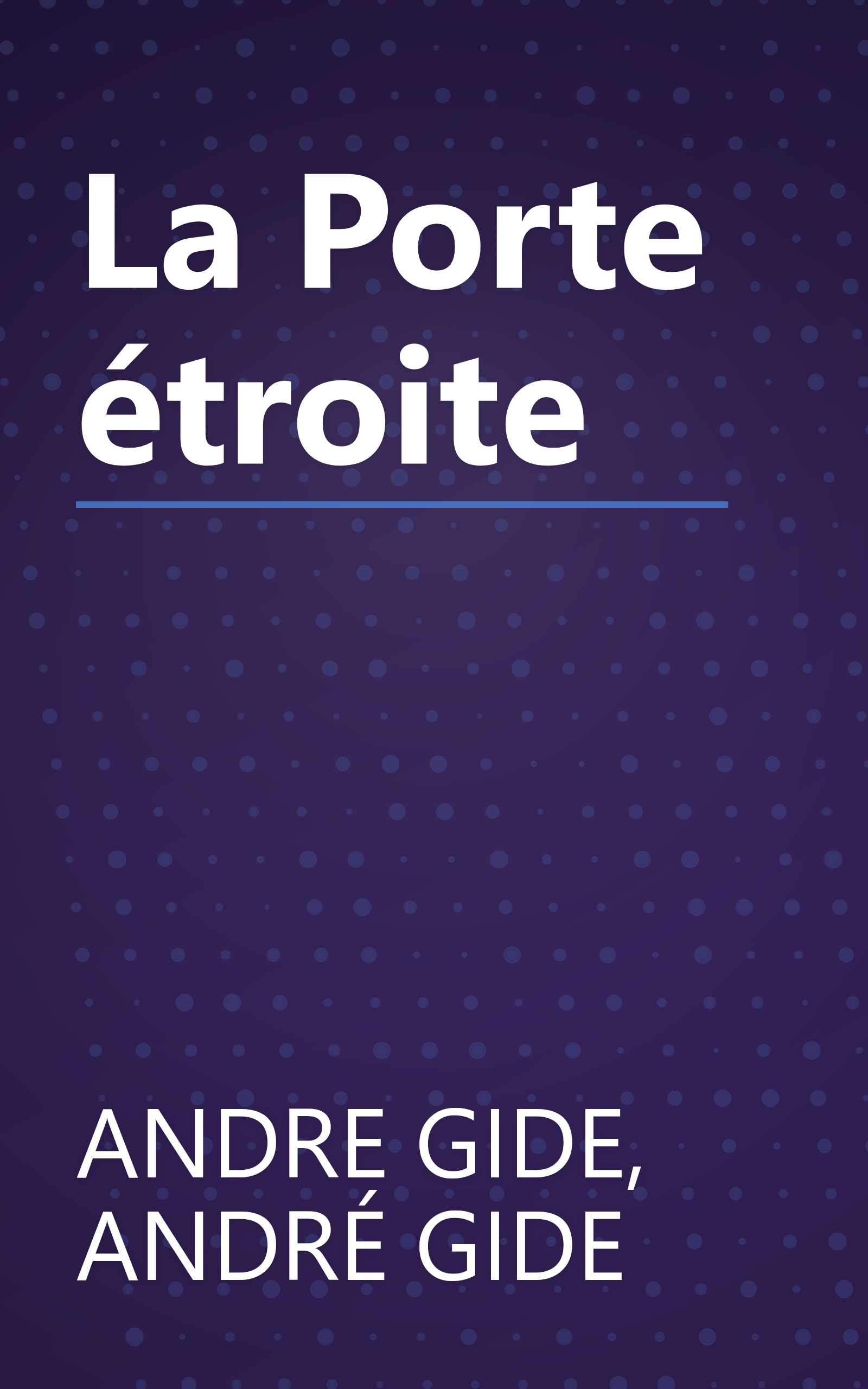 La Porte étroite book cover
