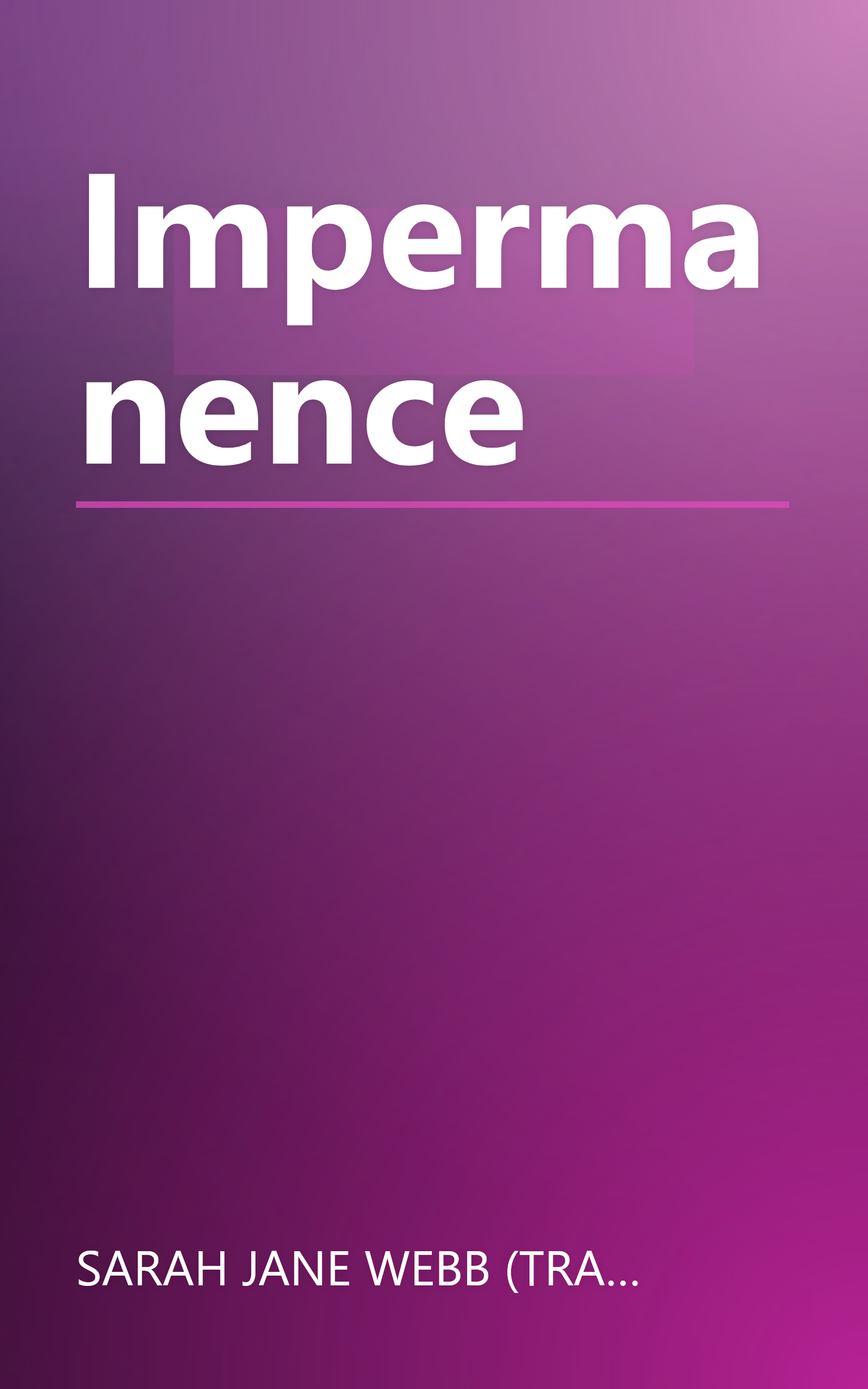 Impermanence book cover
