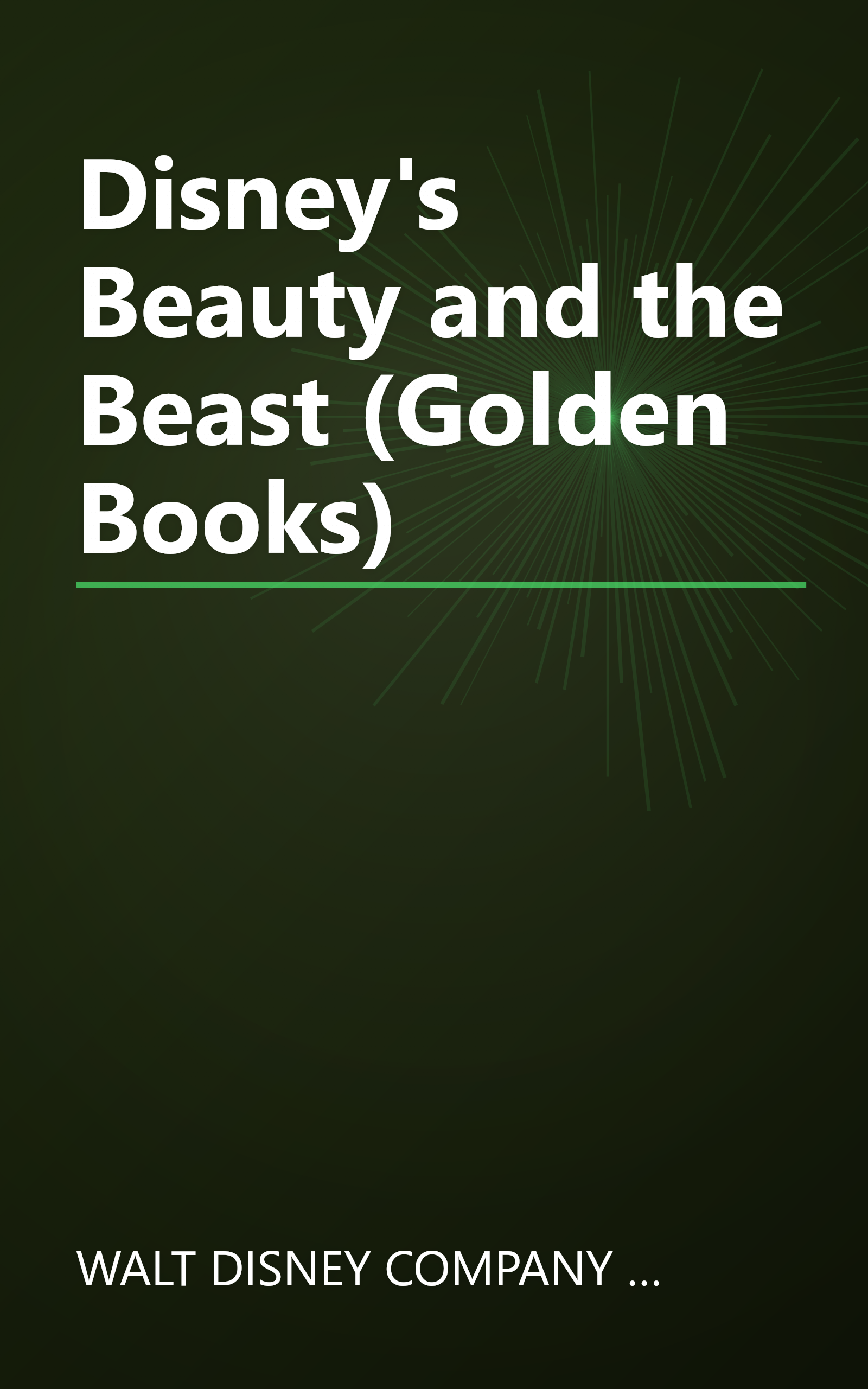 Disney's Beauty and the Beast (Golden Books) book cover