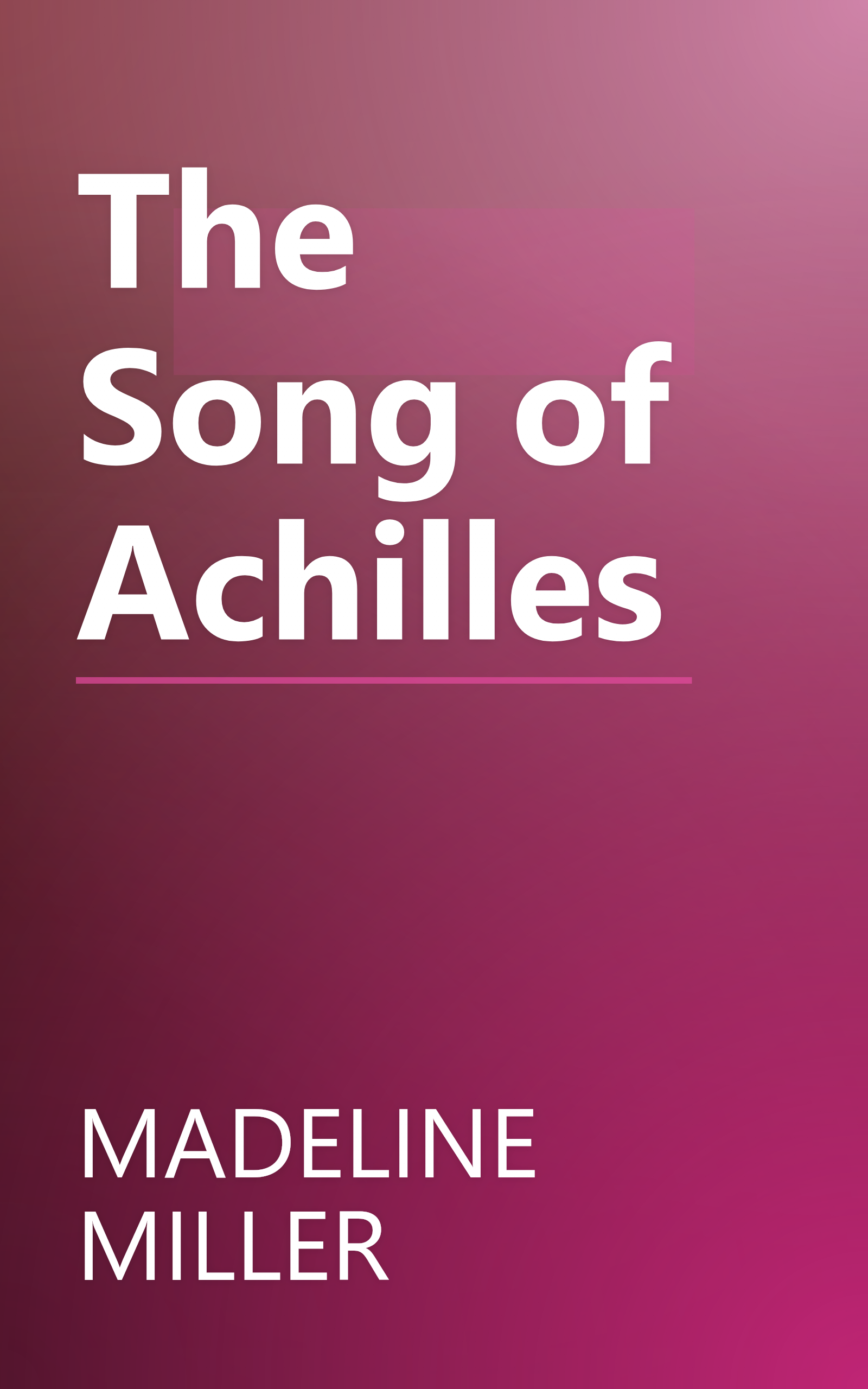 The Song of Achilles book cover