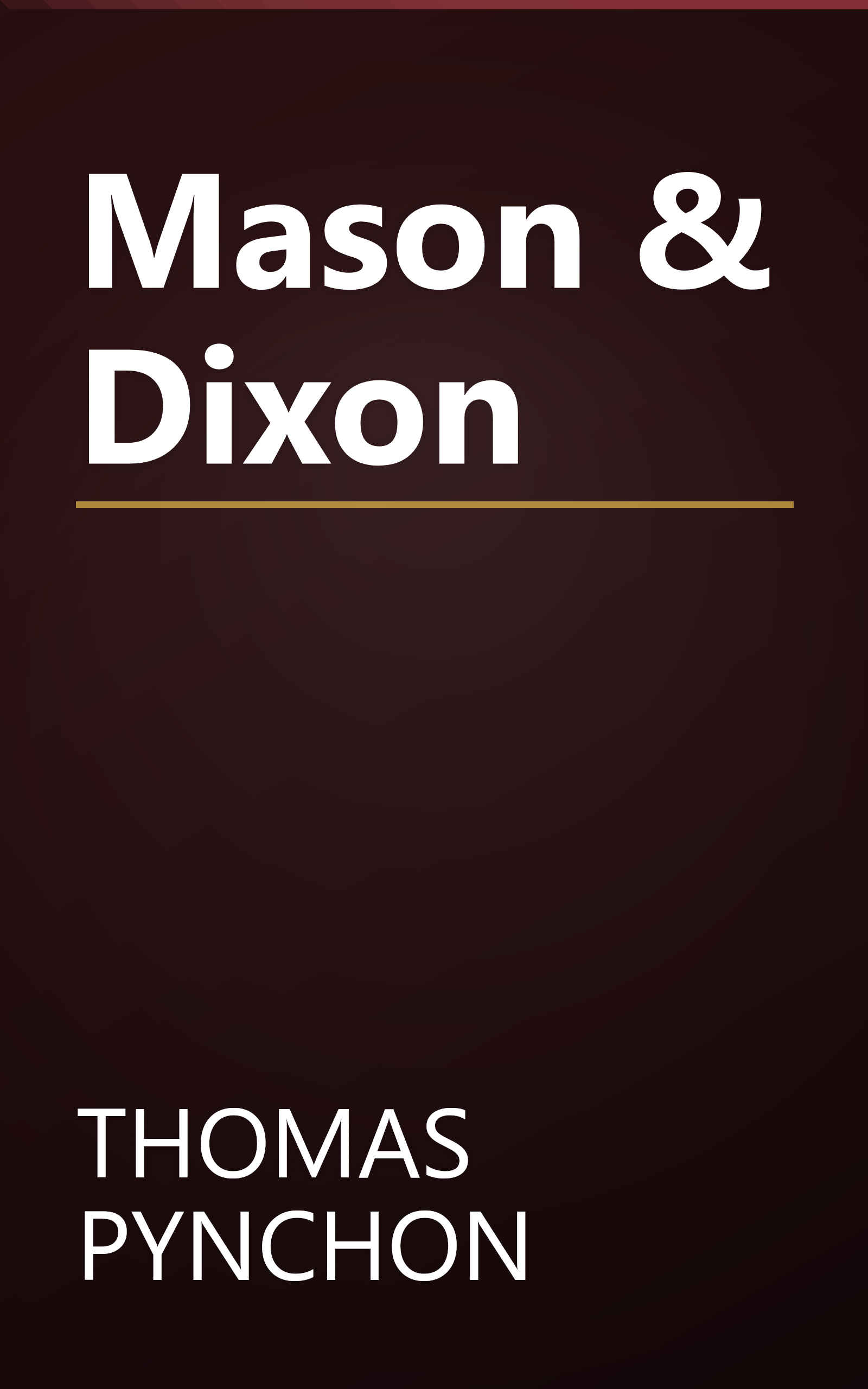 Mason & Dixon book cover
